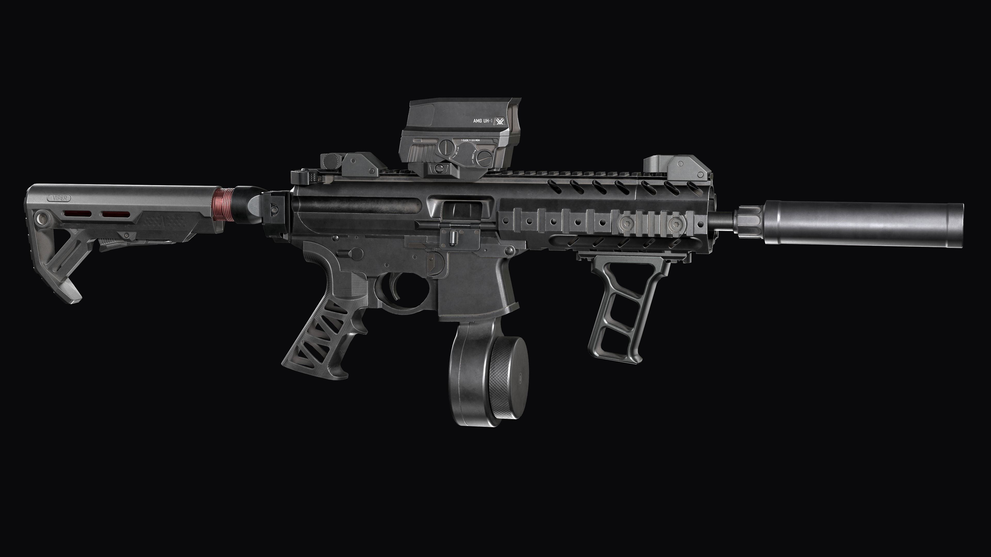 3D model Tactical modular custom SMG Sig Sauer MPX VR / AR / low-poly ...