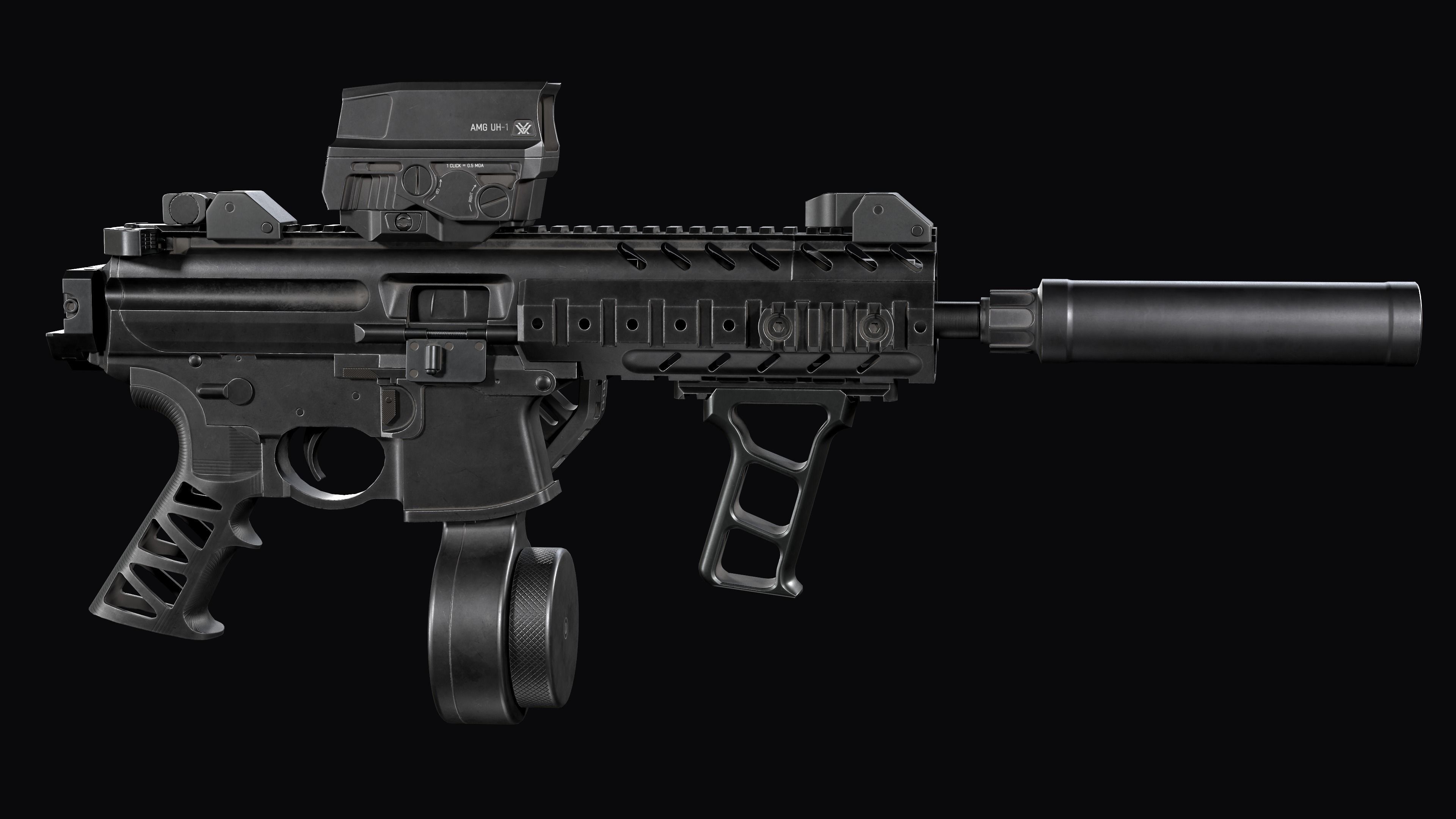 3D model Tactical modular custom SMG Sig Sauer MPX VR / AR / low-poly ...