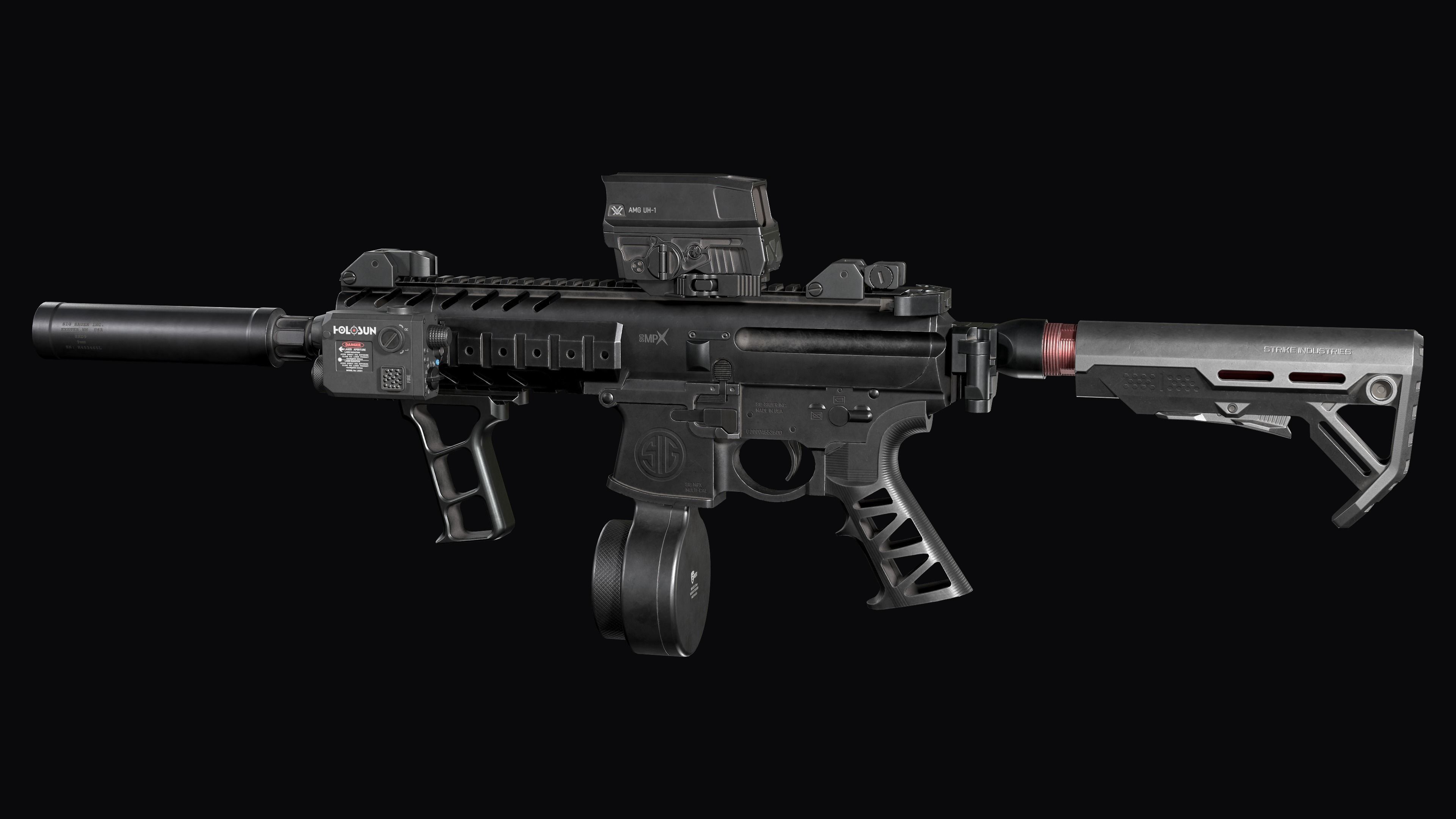 3D model Tactical modular custom SMG Sig Sauer MPX VR / AR / low-poly ...