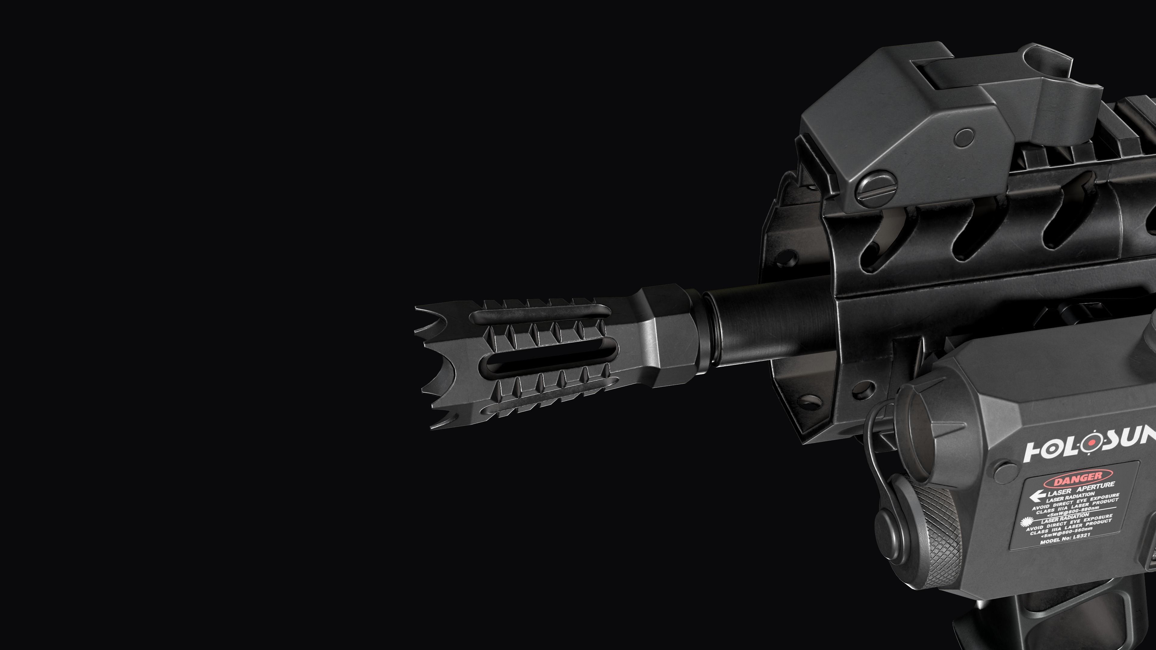 3D model Tactical modular custom SMG Sig Sauer MPX VR / AR / low-poly ...