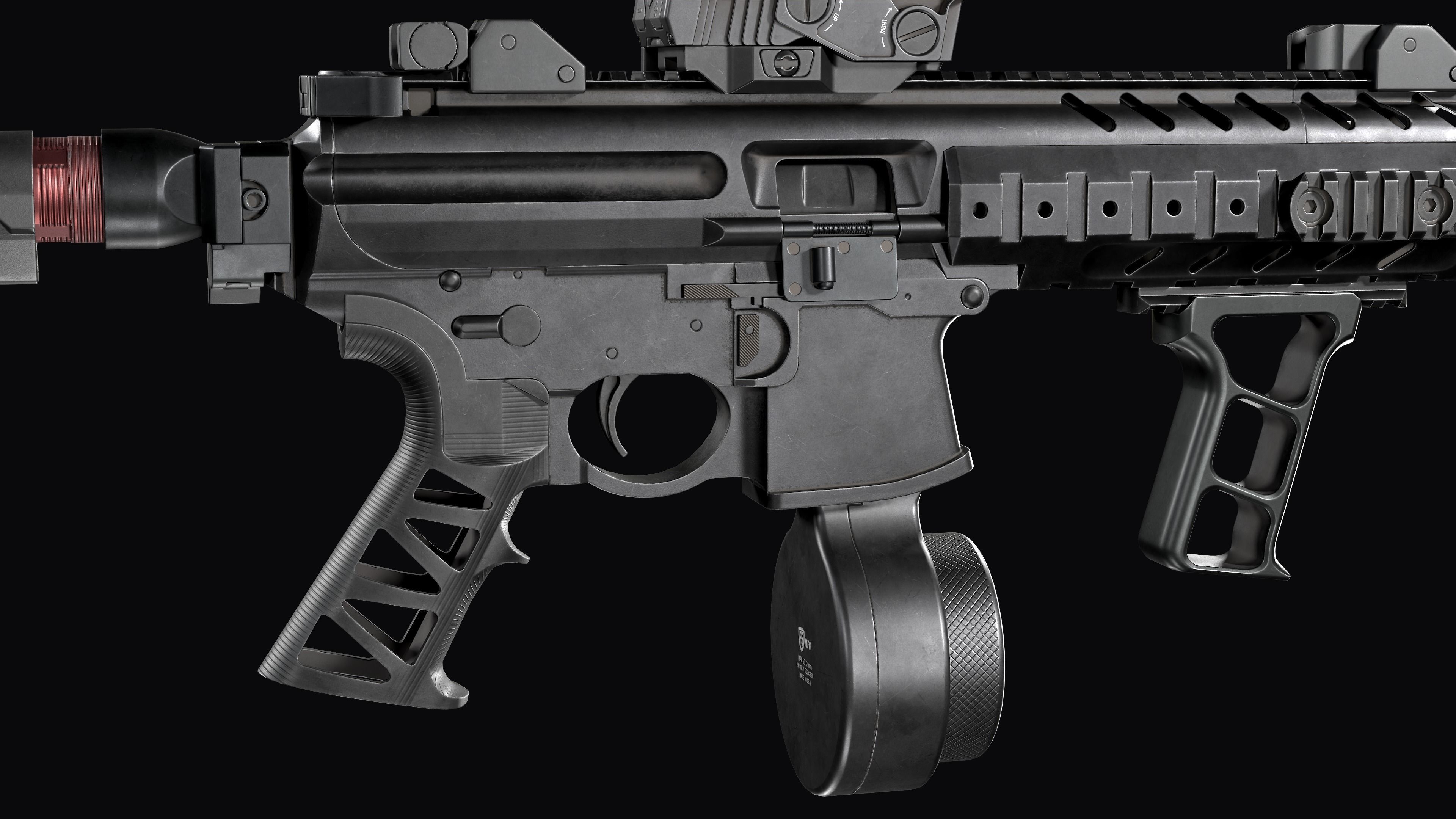 3D model Tactical modular custom SMG Sig Sauer MPX VR / AR / low-poly ...