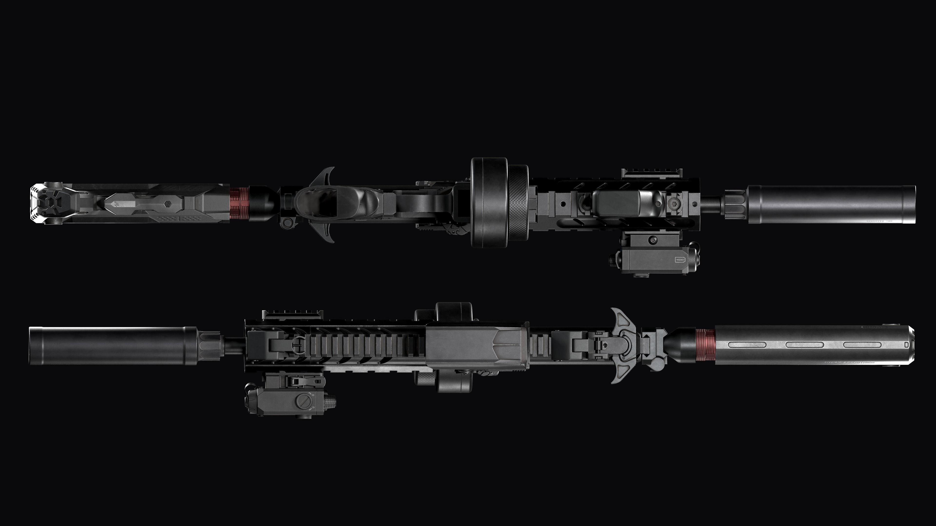 3D model Tactical modular custom SMG Sig Sauer MPX VR / AR / low-poly ...