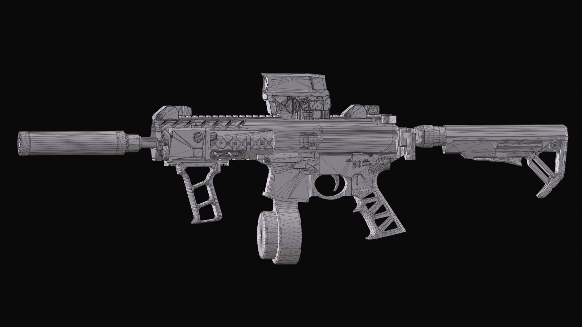 3D model Tactical modular custom SMG Sig Sauer MPX VR / AR / low-poly ...