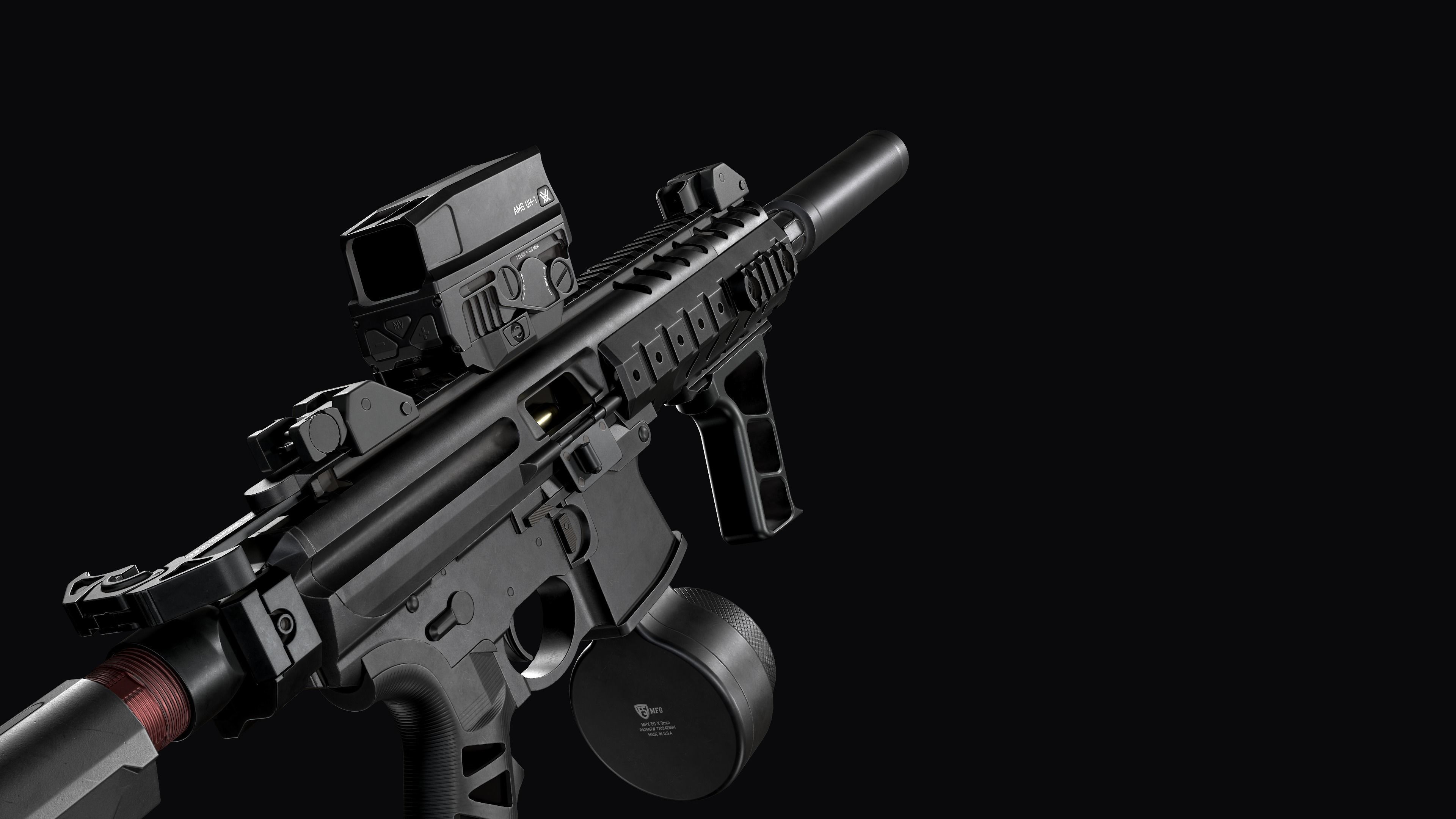 3D model Tactical modular custom SMG Sig Sauer MPX VR / AR / low-poly ...