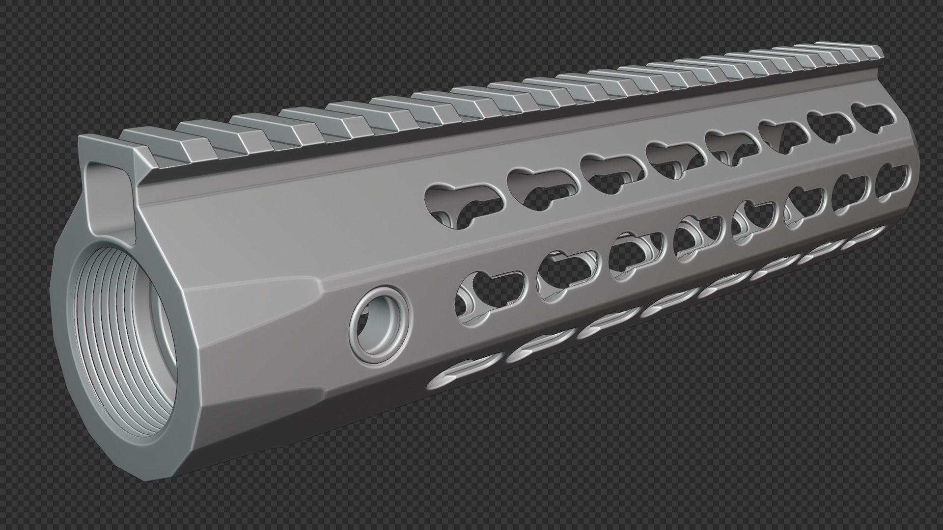 3D model AR-15 KAC URX4 85Inch KeyMod Handguard VR / AR / low-poly ...
