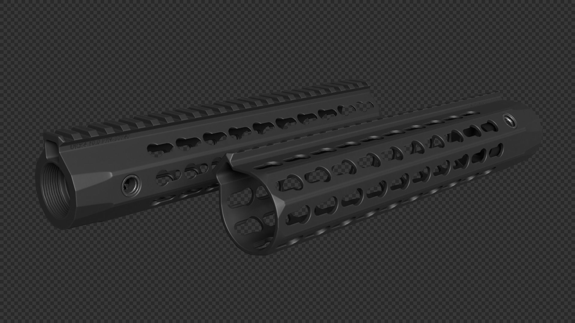 3D model AR-15 KAC URX4 10Inch KeyMod Handguard VR / AR / low-poly ...