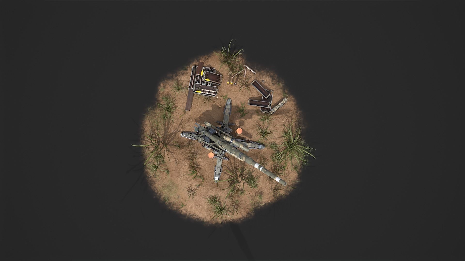 3D model Flak 88 mm anti air craft and anti Tank with ammo VR / AR ...