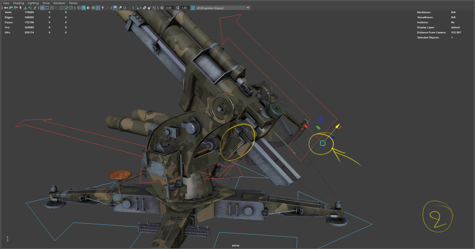 3D model Flak 88 mm anti air craft and anti Tank with ammo VR / AR ...