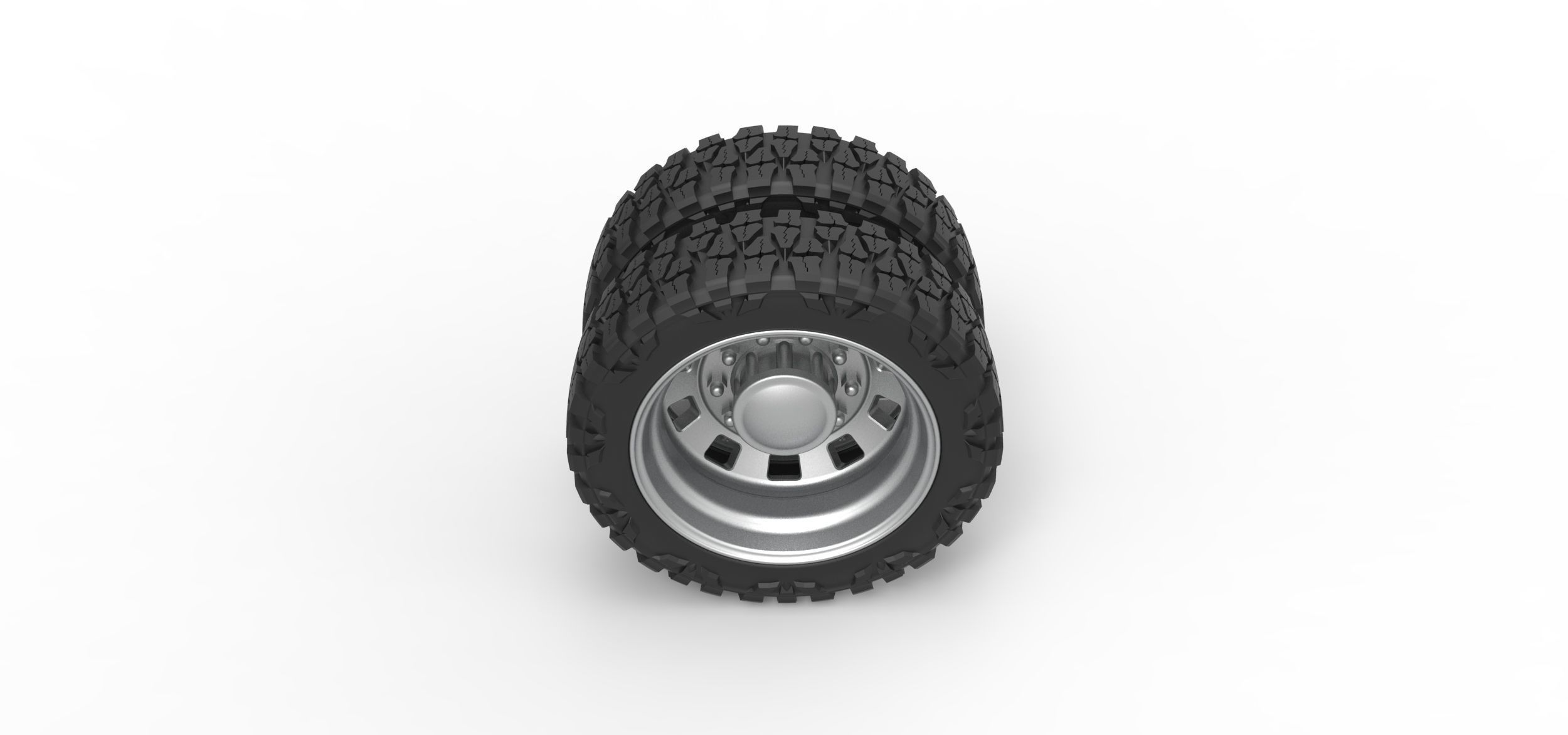 10 Square Hole rear semi wheel for pickup Scale 1 to 25 3D model 3D ...