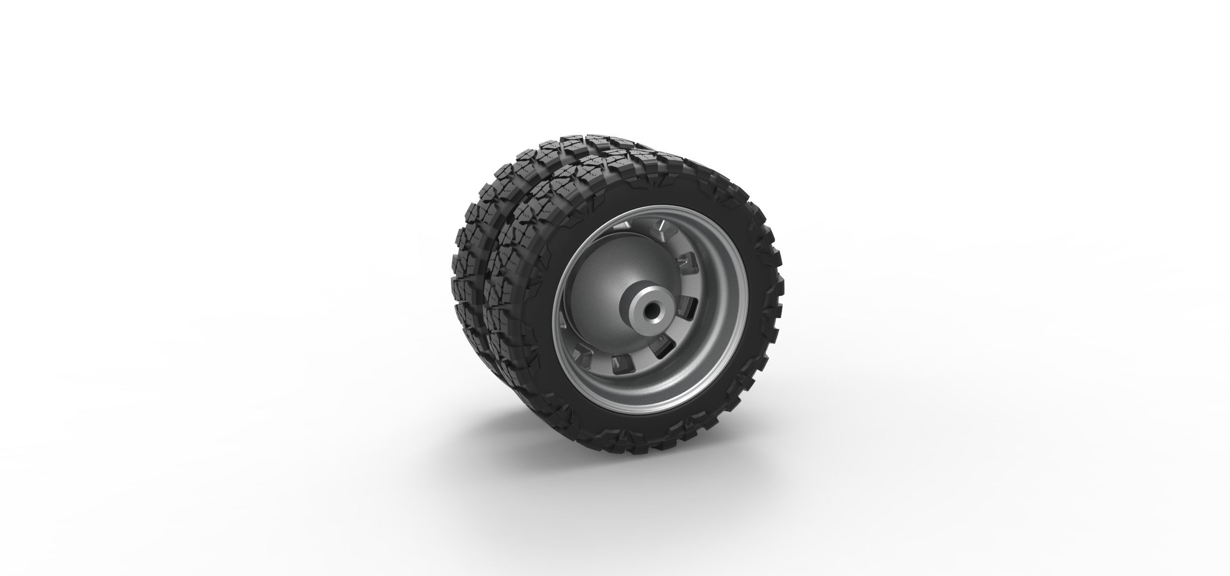 10 Square Hole rear semi wheel for pickup Scale 1 to 25 3D model 3D ...