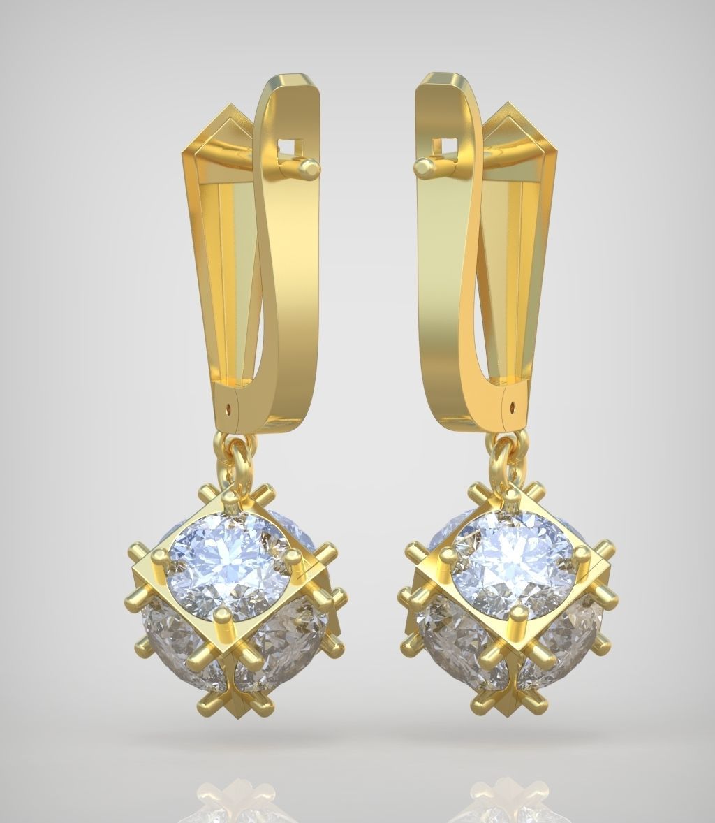 Earring model 0297 3D printable model9 3D model 3D printable | CGTrader