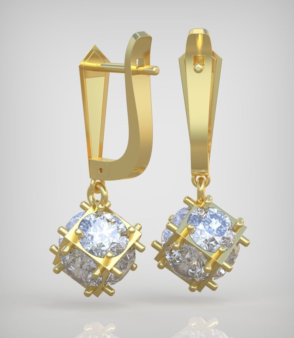 Earring model 0297 3D printable model9 3D model 3D printable | CGTrader