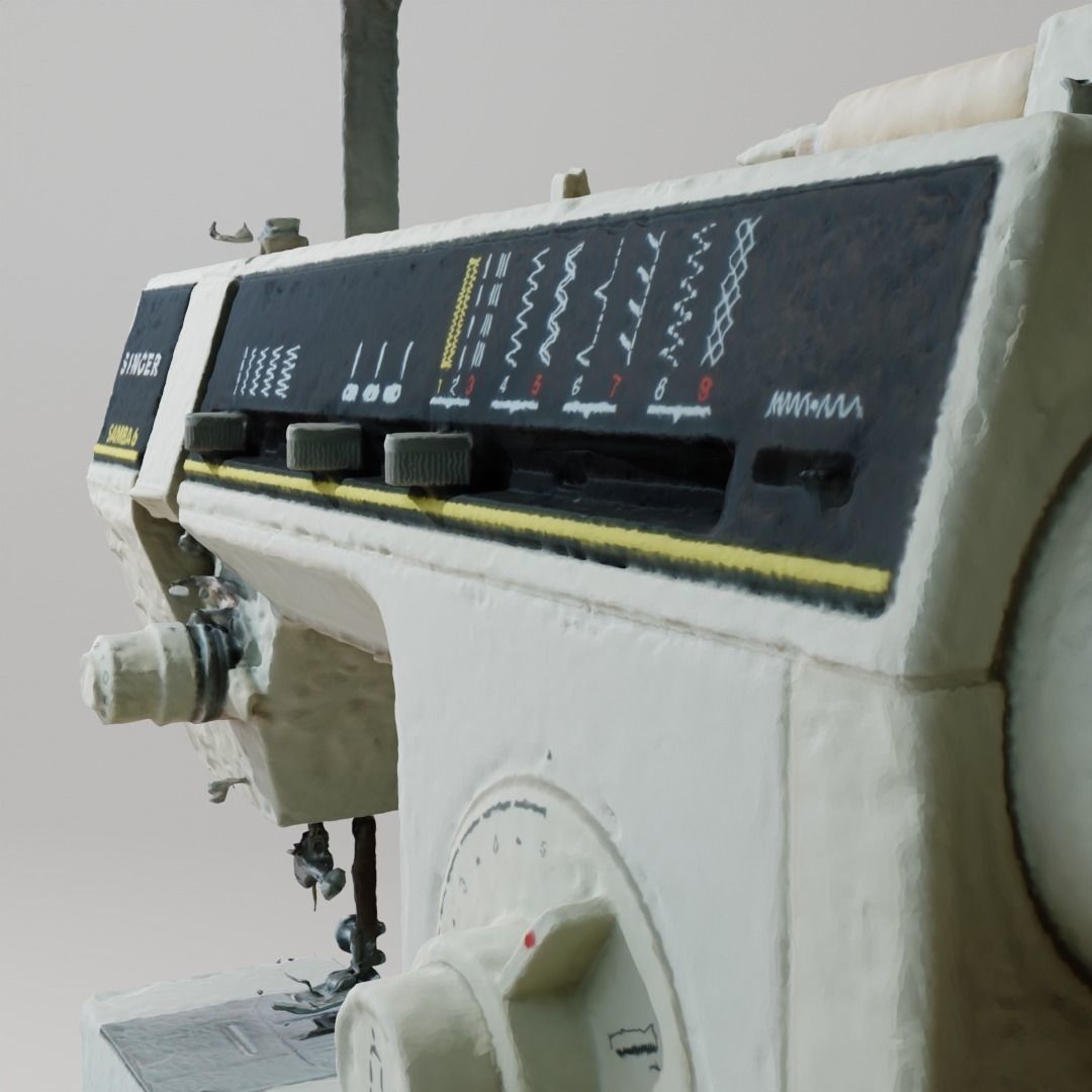 SINGER SAMBA 6 Sewing Machine scan 3D model | CGTrader