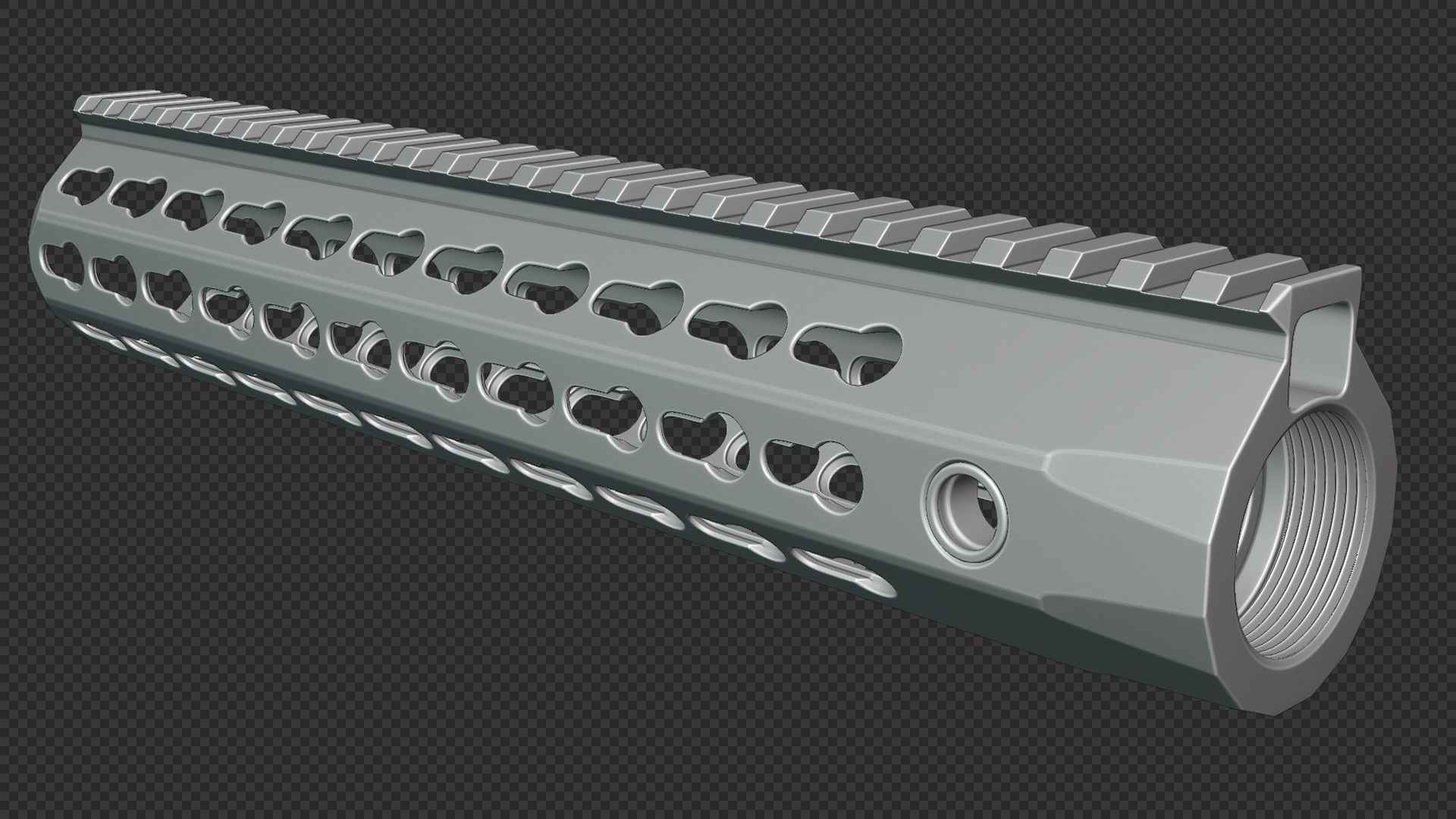 3D model AR-15 KAC URX4 1075Inch KeyMod Handguard VR / AR / low-poly ...