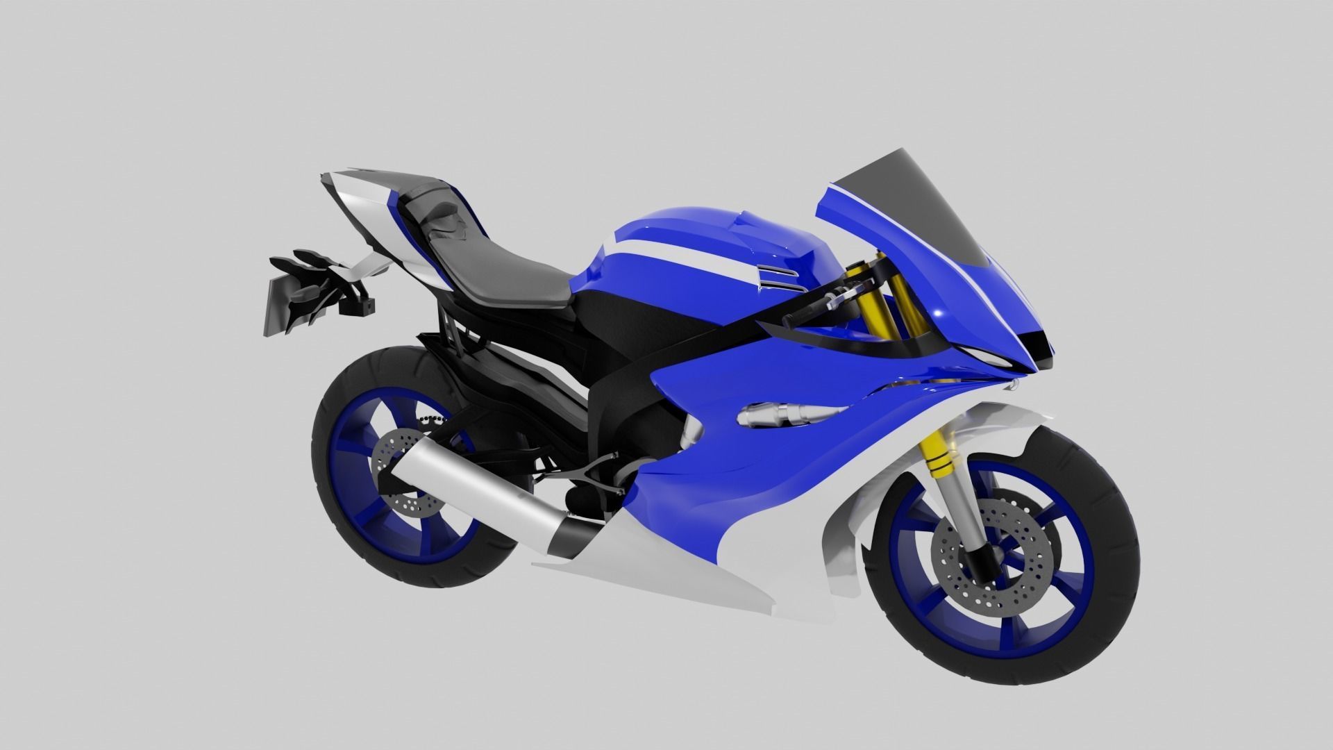 3D model Yamaha Yzf R6 - SuperSport Racing Motorcycle VR / AR / low ...