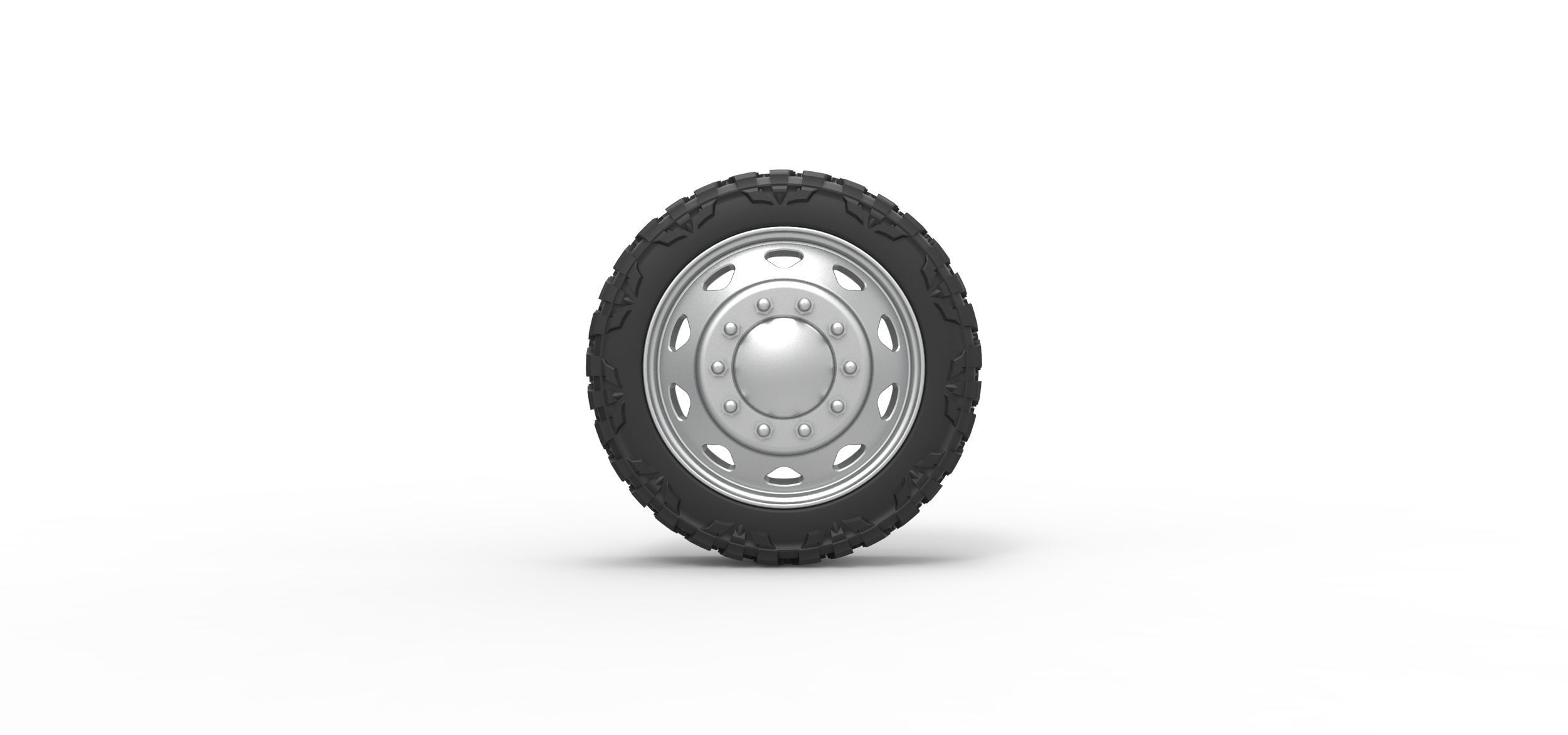 10 Triangular Hole front semi wheel for pickup V1 Scale 1 to 25 3D ...