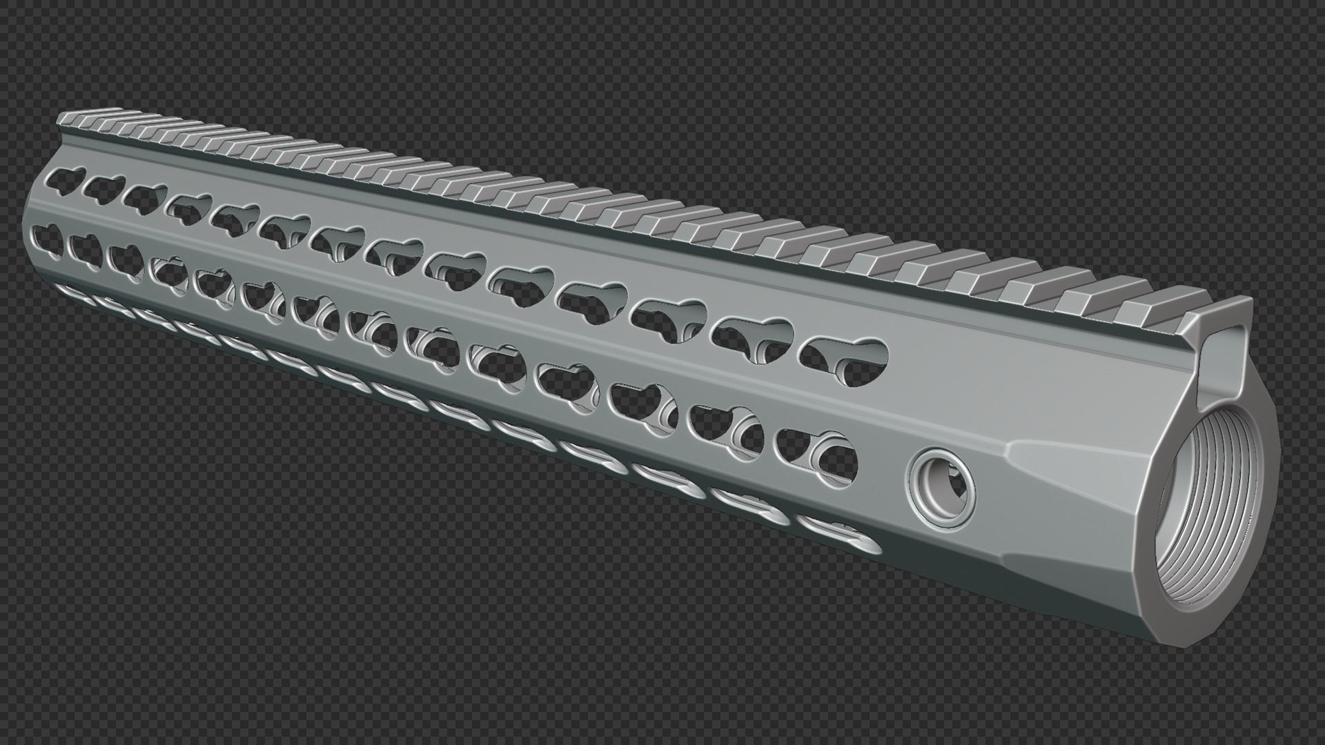 3D model AR-15 KAC URX4 13Inch KeyMod Handguard VR / AR / low-poly ...