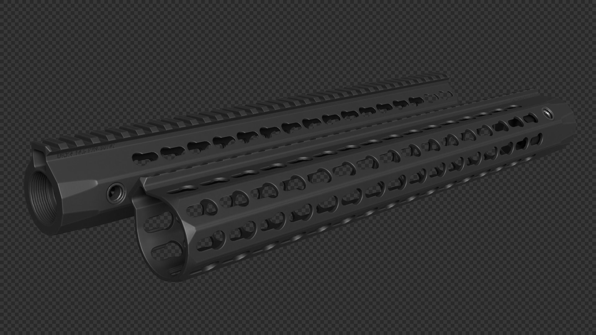 3D model AR-15 KAC URX4 145Inch KeyMod Handguard VR / AR / low-poly ...