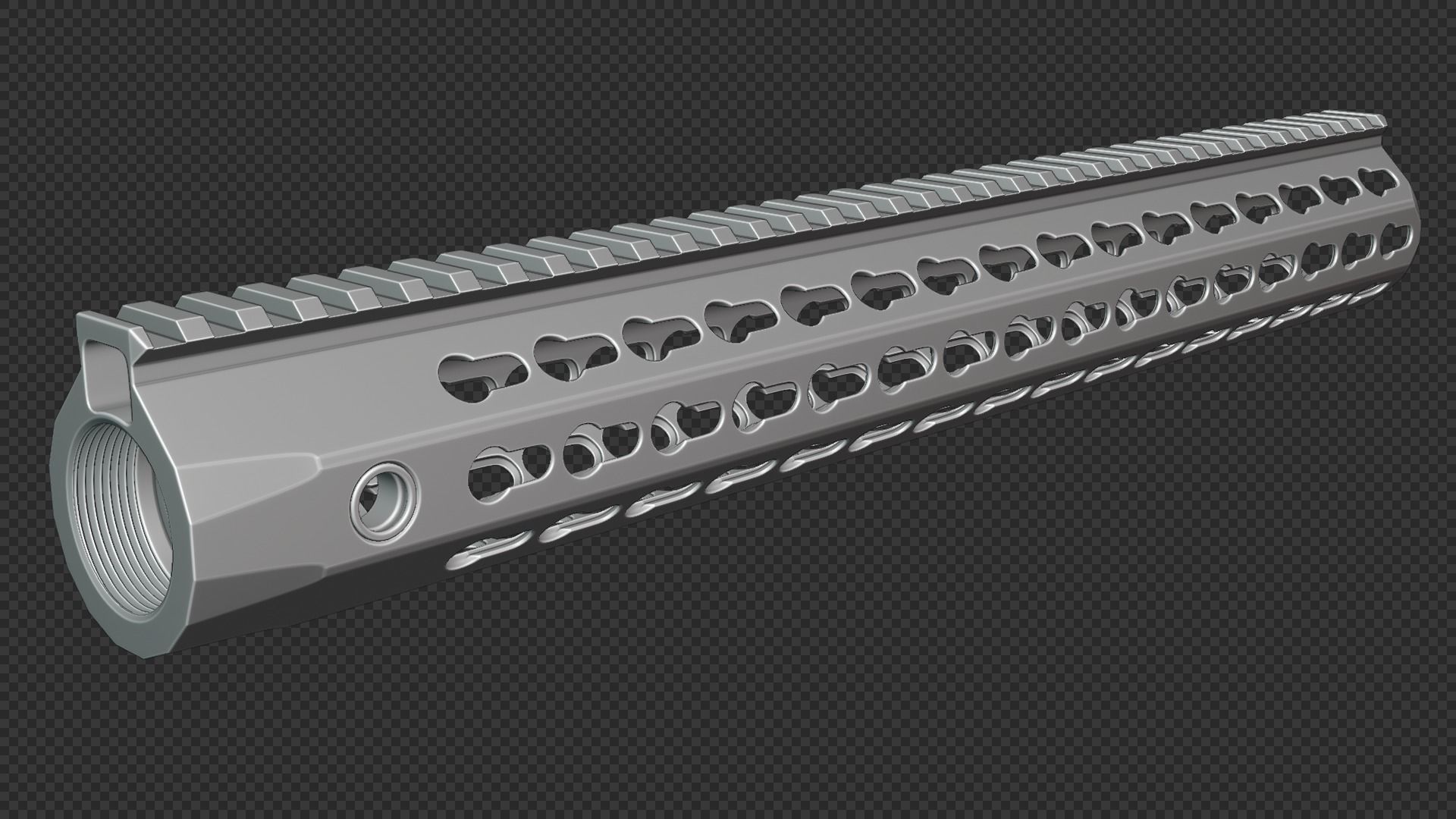 3D model AR-15 KAC URX4 145Inch KeyMod Handguard VR / AR / low-poly ...