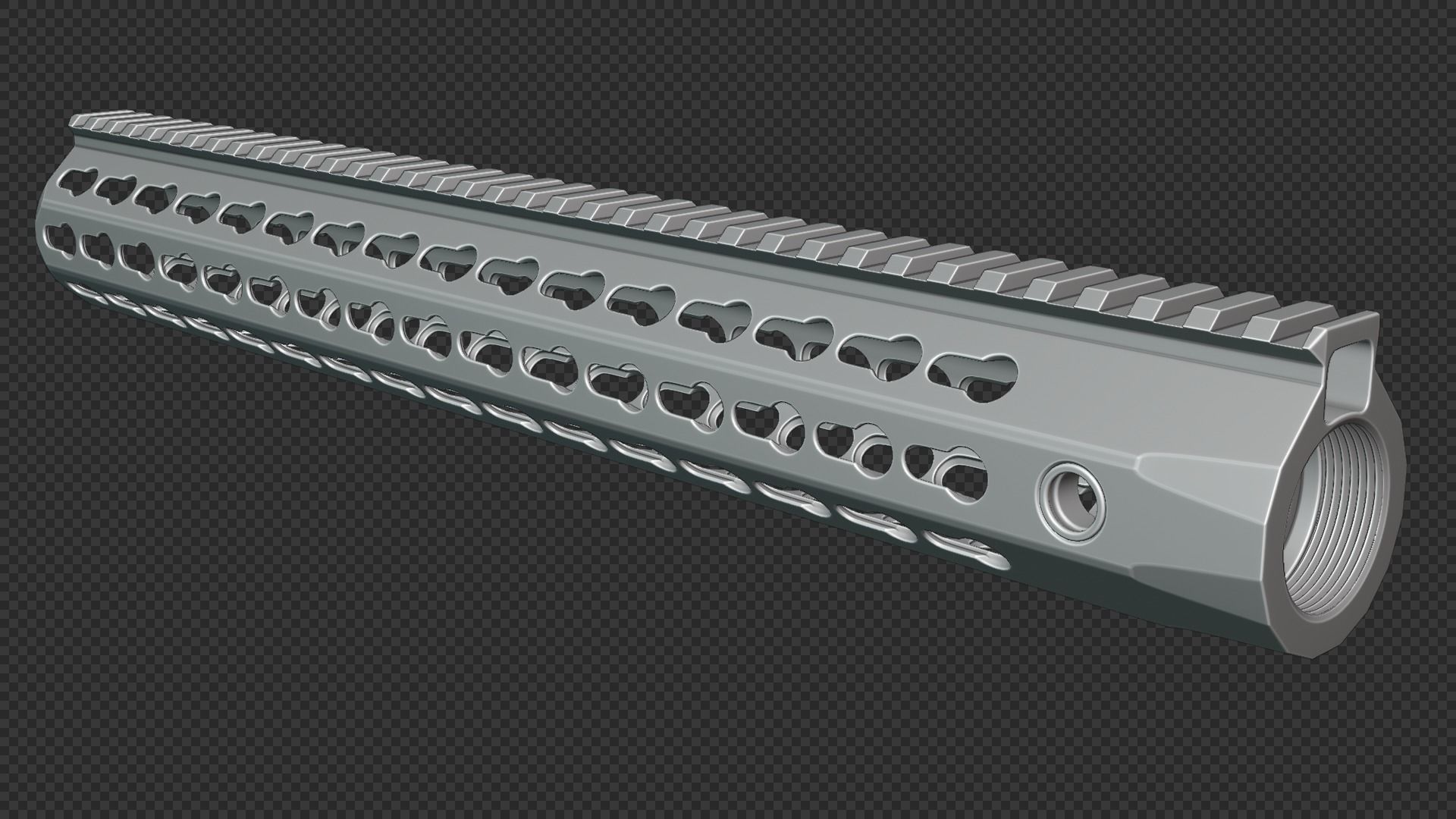 3D model AR-15 KAC URX4 145Inch KeyMod Handguard VR / AR / low-poly ...