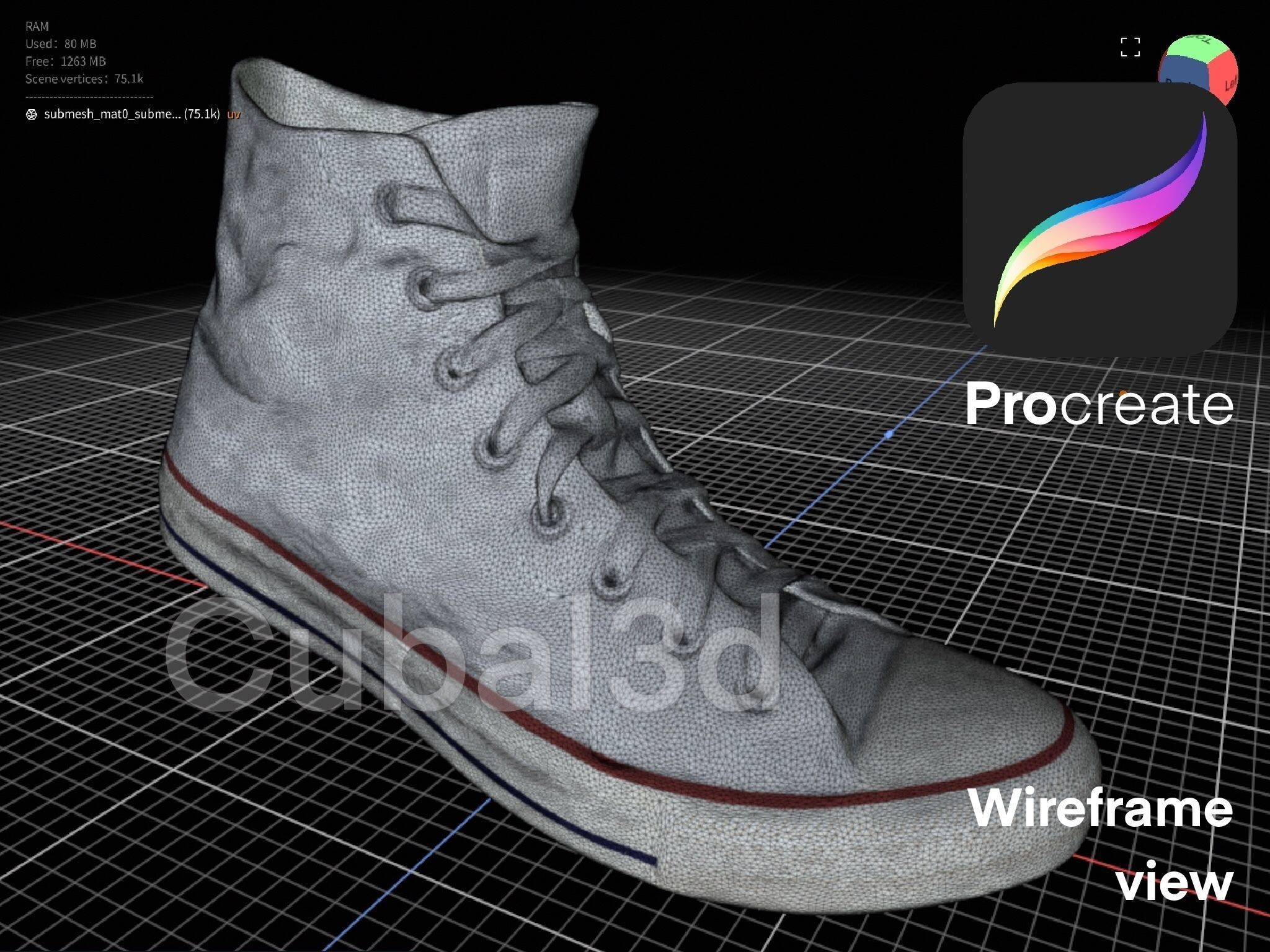 Converse 3D Procreate 3D model | CGTrader