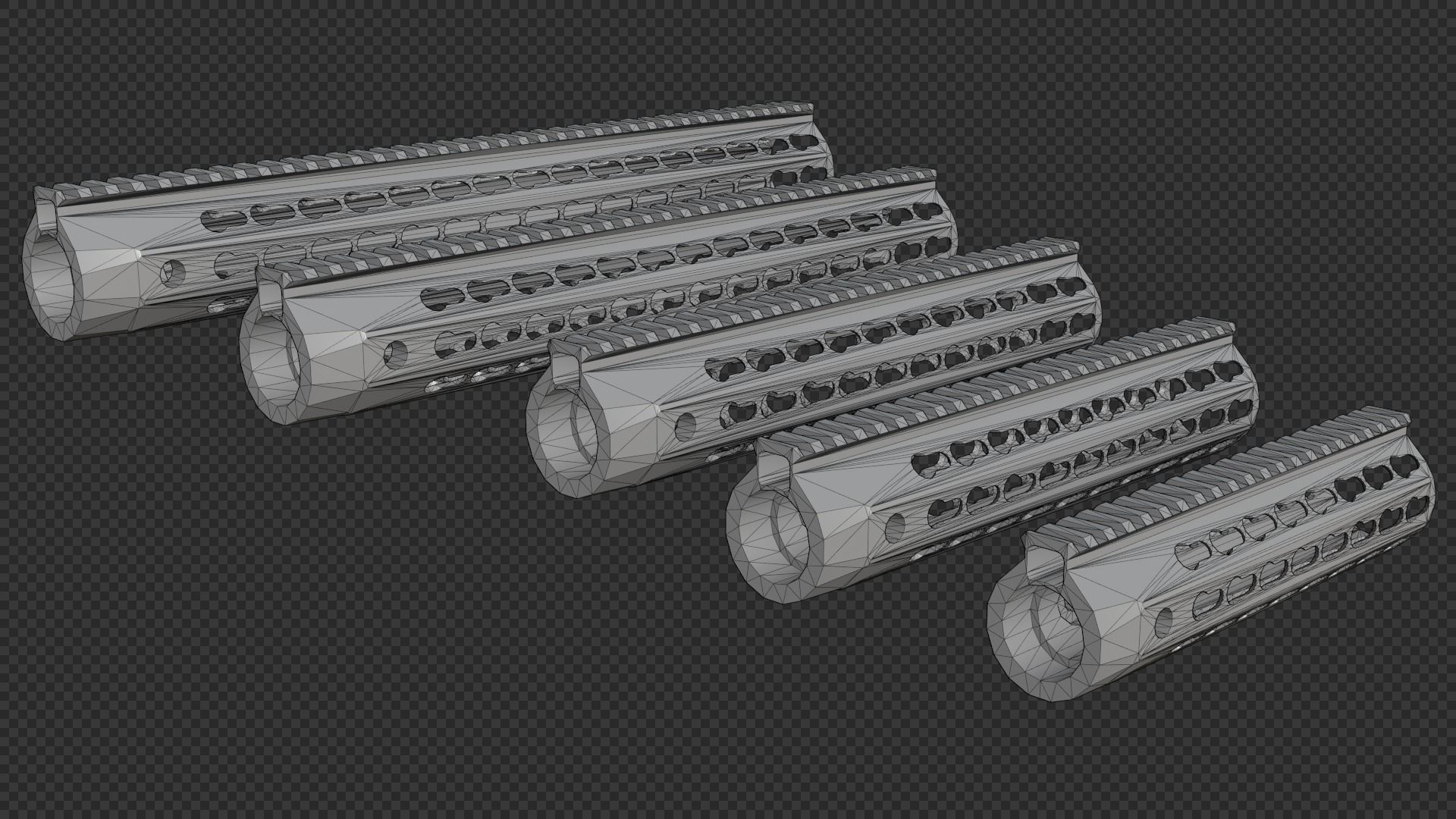 3D model AR-15 KAC URX4 KeyMod Bundle VR / AR / low-poly | CGTrader