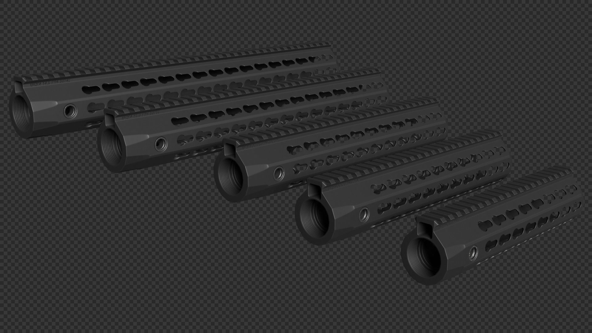 3D model AR-15 KAC URX4 KeyMod Bundle VR / AR / low-poly | CGTrader