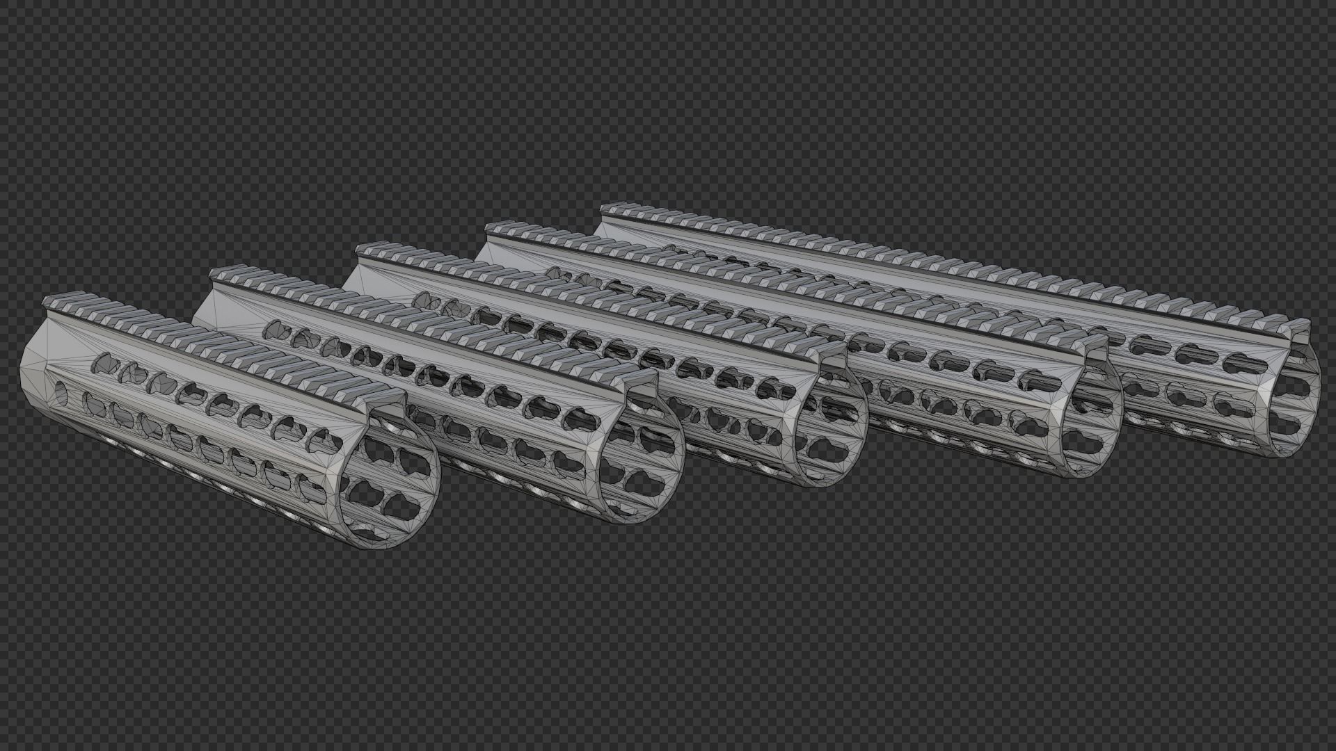 3D model AR-15 KAC URX4 KeyMod Bundle VR / AR / low-poly | CGTrader