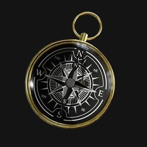 3D model Vintage Compass VR / AR / low-poly | CGTrader