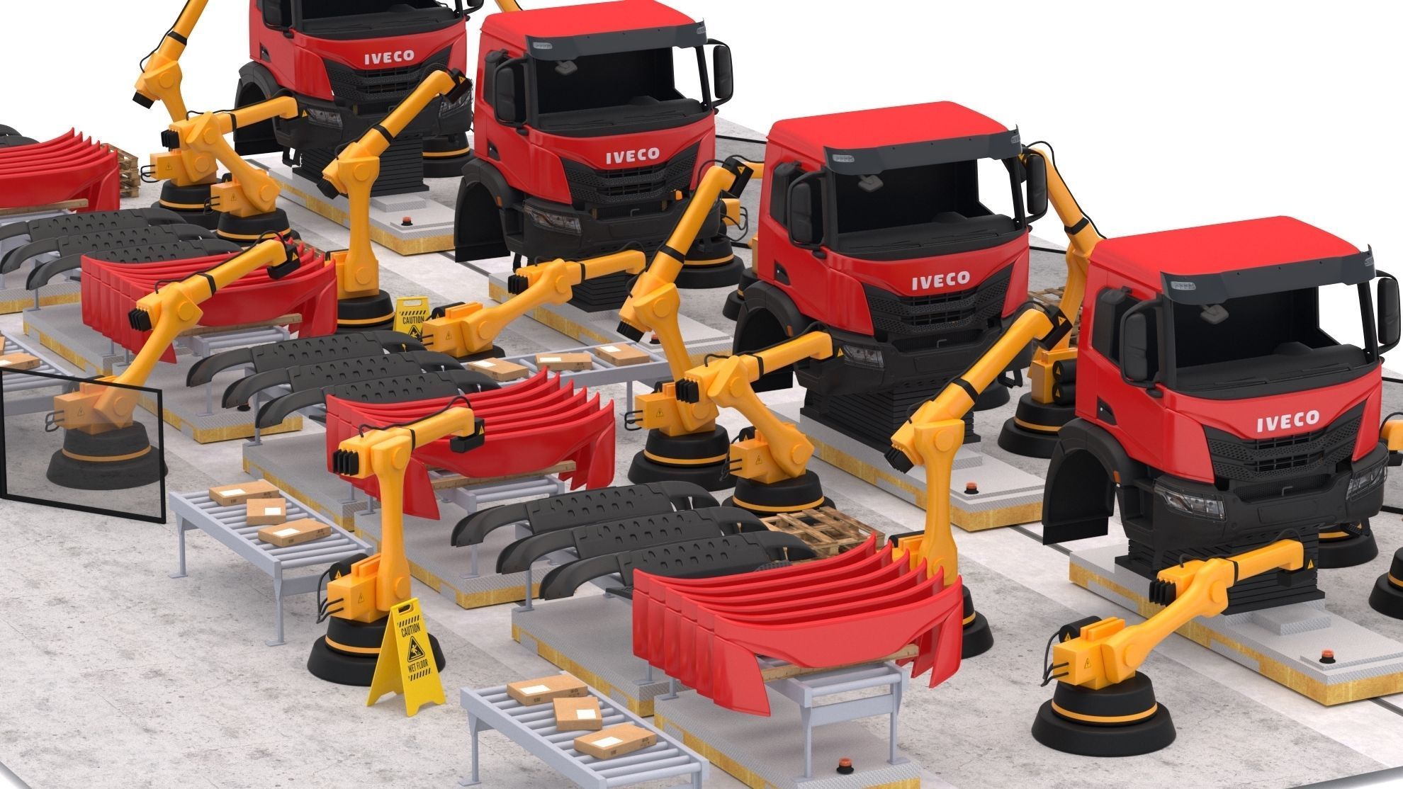 Iveco Truck Factory 3D model | CGTrader