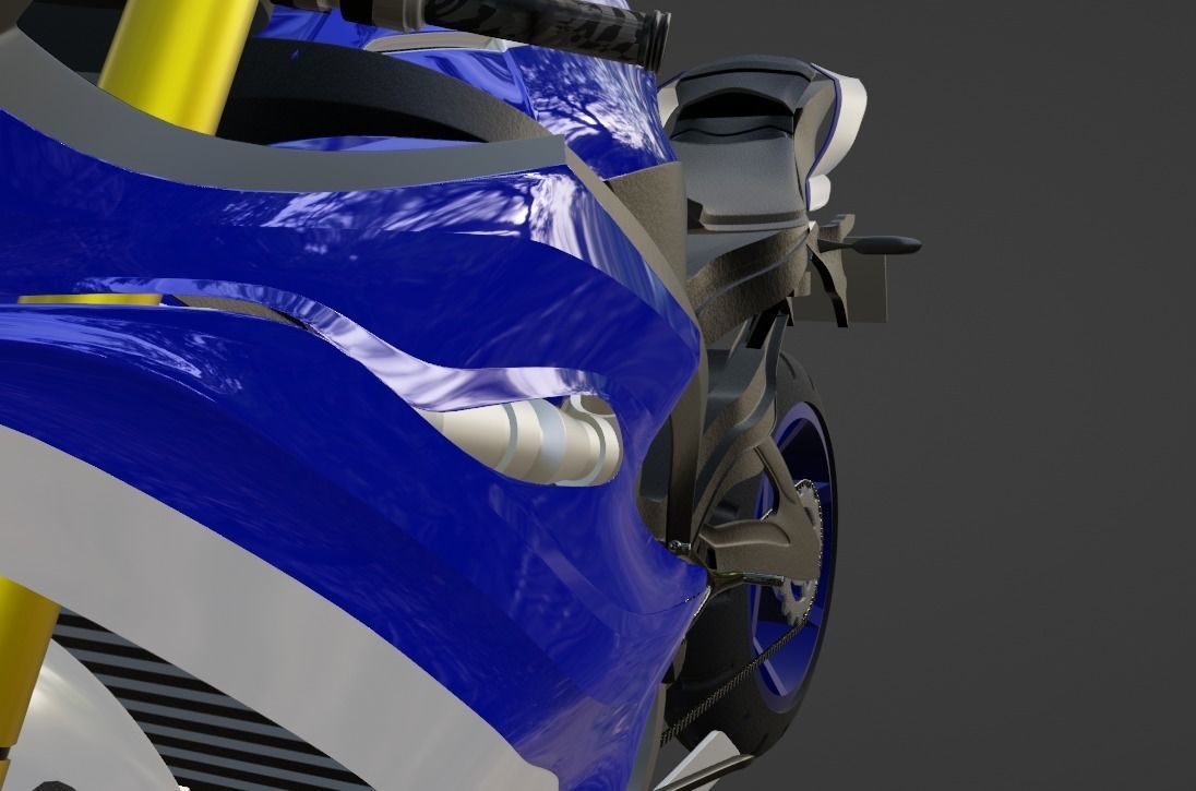 3D model Yamaha Yzf R7 R6 - SuperSport Racing Motorcycle VR / AR / low ...