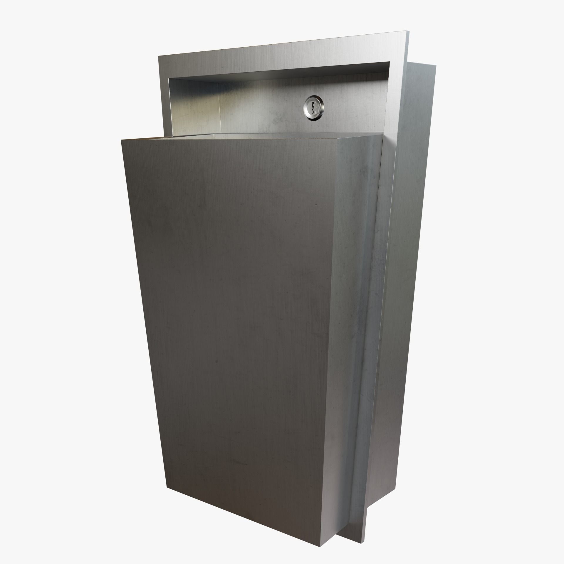 Wall-mounted Waste Receptacle Trash Can 3D model | CGTrader