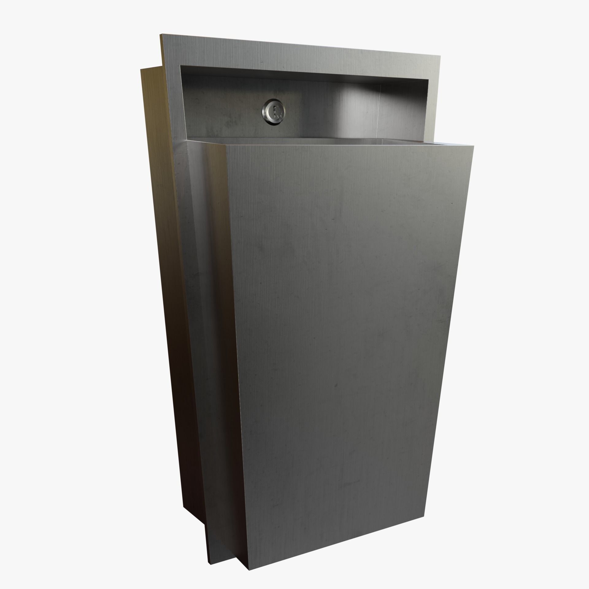 Wall-mounted Waste Receptacle Trash Can 3D model | CGTrader