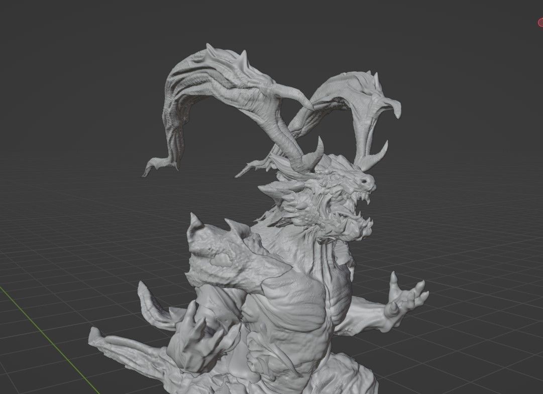Ifrit Fire Demon from Final Fantasy 3D model 3D printable | CGTrader