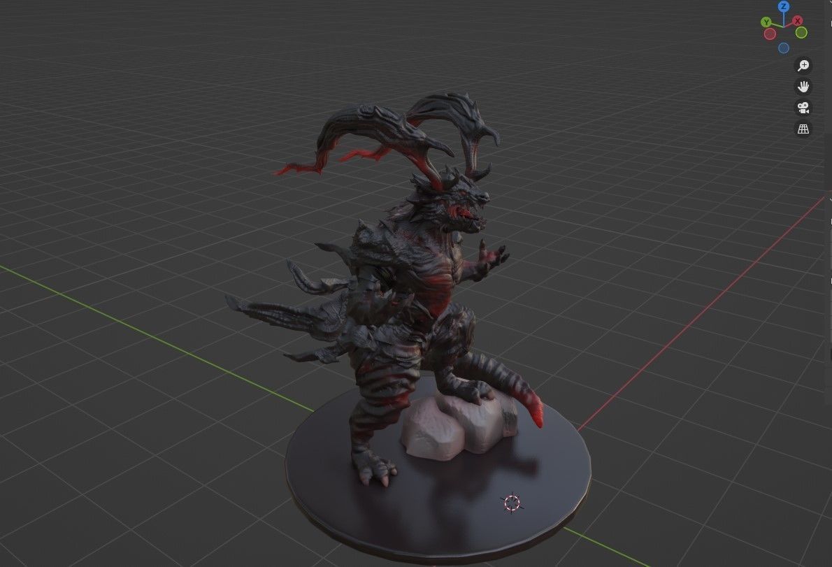Ifrit Fire Demon from Final Fantasy 3D model 3D printable | CGTrader