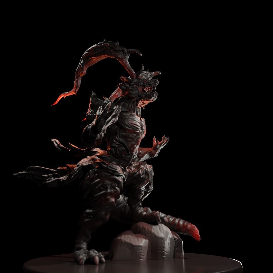 Ifrit Fire Demon from Final Fantasy 3D model 3D printable | CGTrader