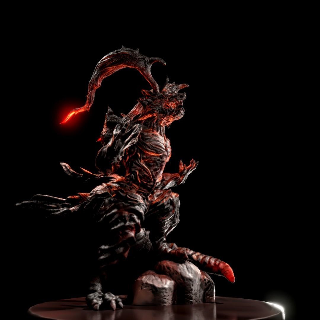 Ifrit Fire Demon from Final Fantasy 3D model 3D printable | CGTrader