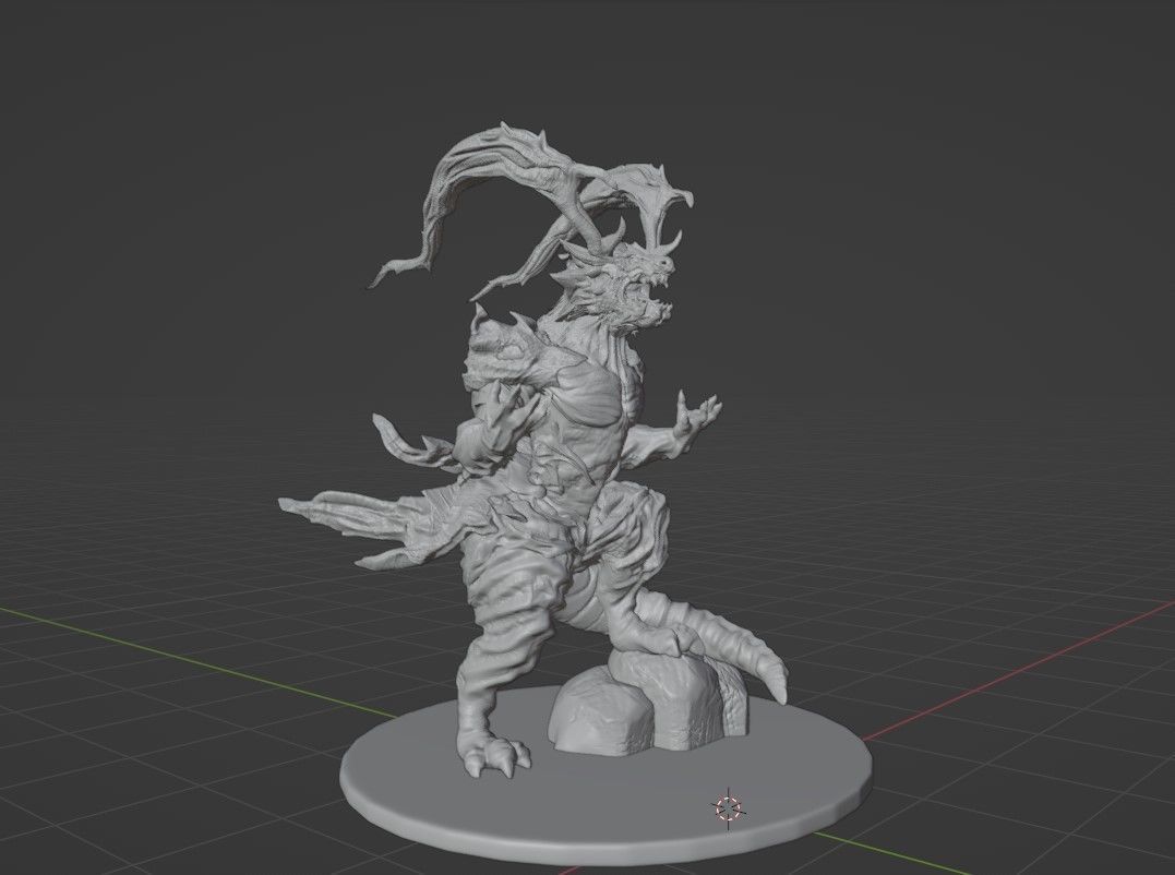 Ifrit Fire Demon from Final Fantasy 3D model 3D printable | CGTrader