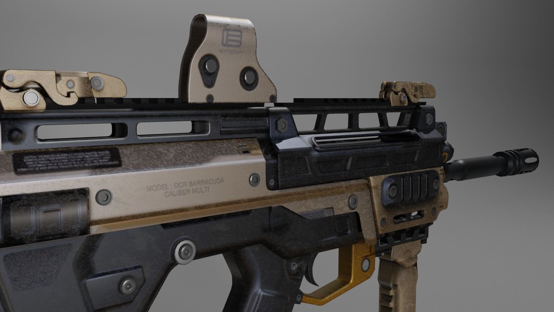 3D model Assault rifle VR / AR / low-poly | CGTrader
