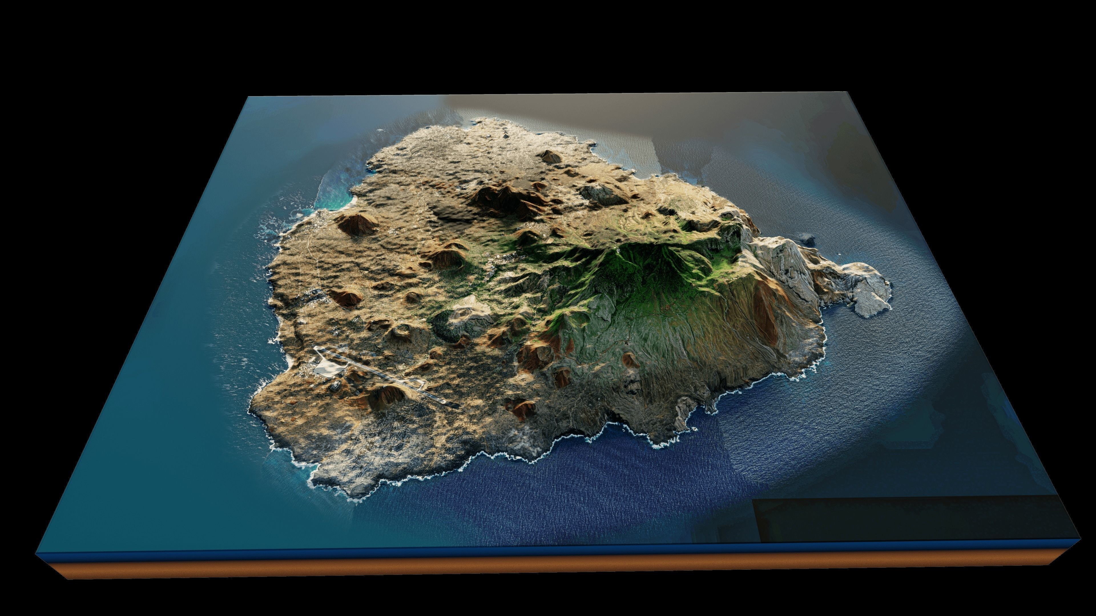 Ascension Island 3d Model Terrain 3D model | CGTrader