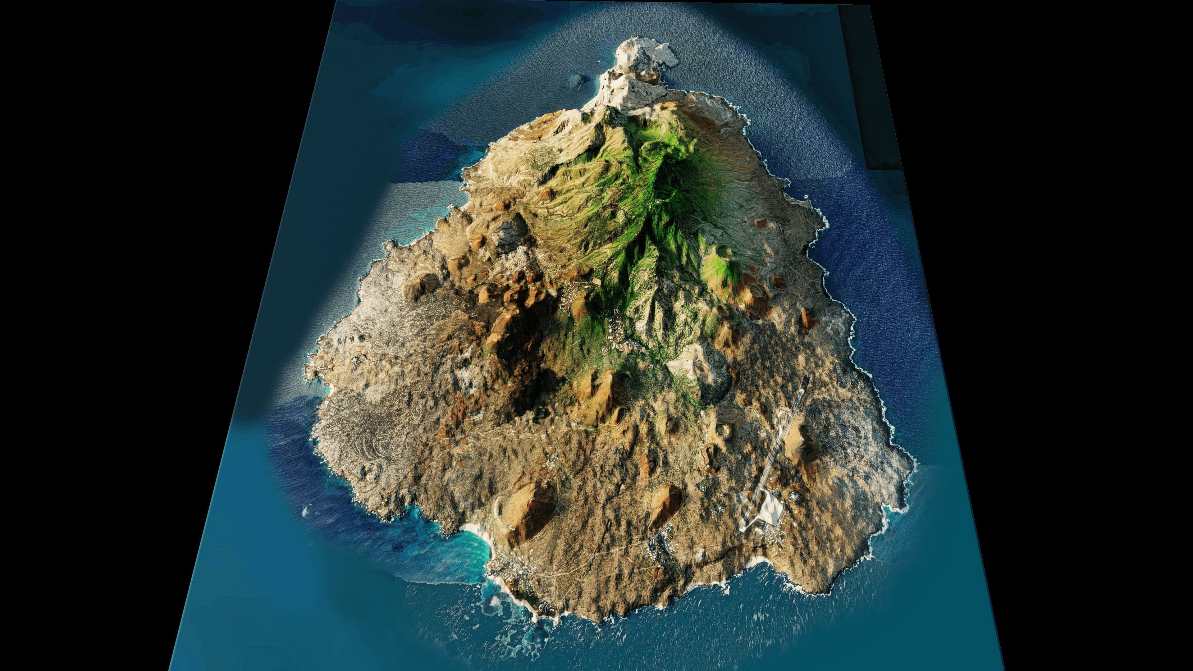 Ascension Island 3d Model Terrain 3D model | CGTrader