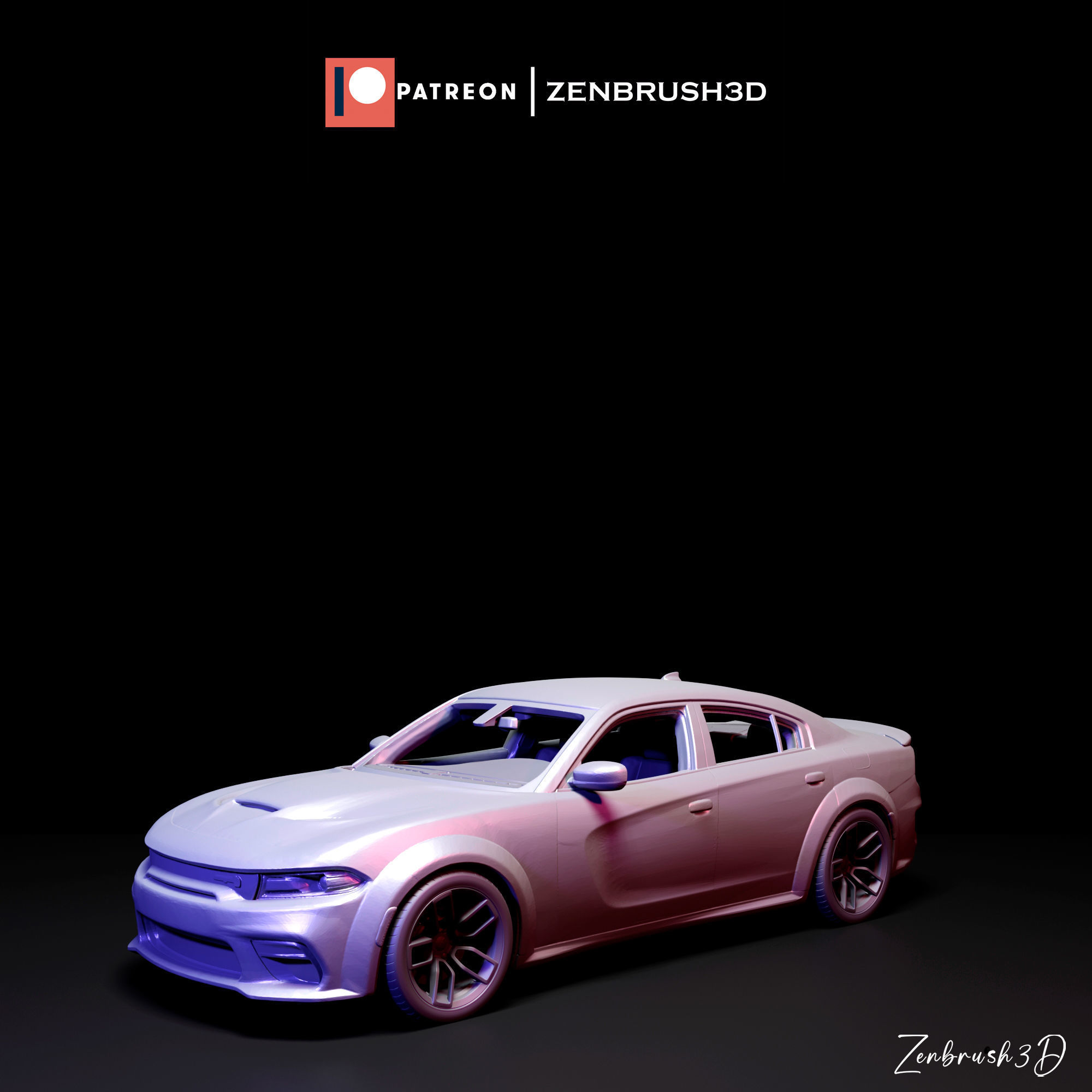 DODGE CHALLENGER HELLCAT - FAST FURIOUS 10 3D model 3D printable | CGTrader