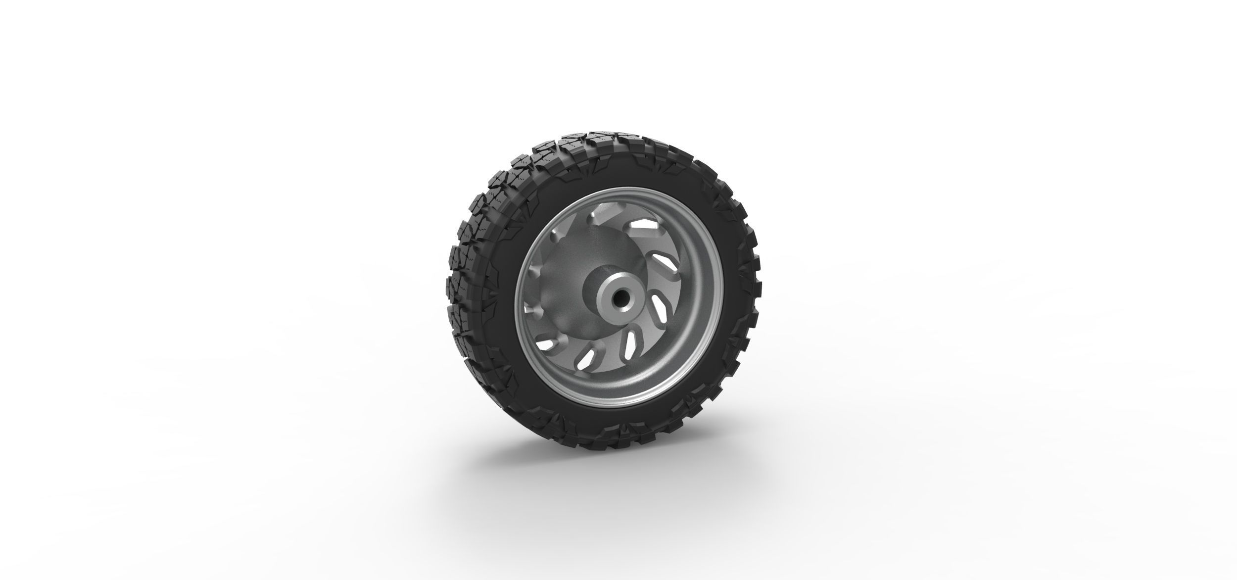 10 Triangular Hole front semi wheel for pickup V3 Scale 1 to 25 3D ...