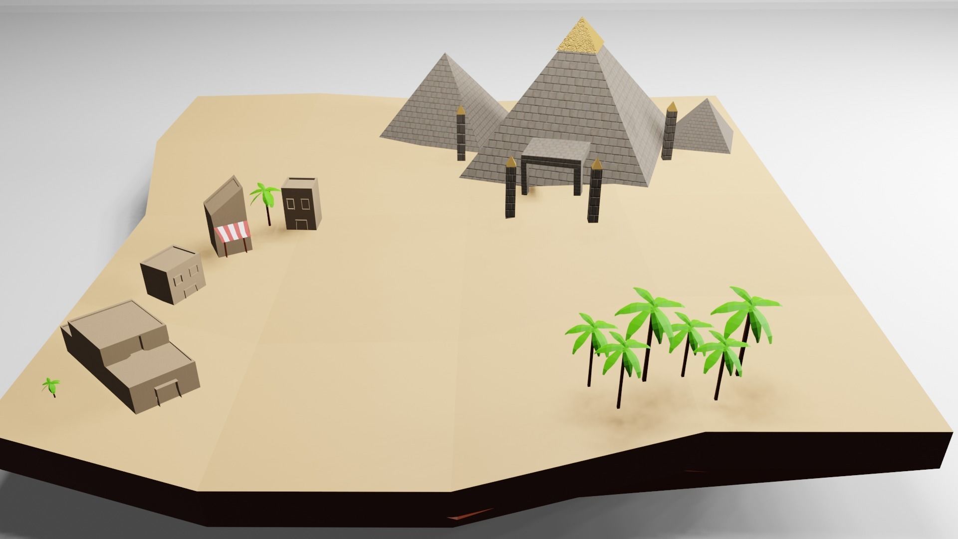 3D model Egypt Island Low Poly 3D Model VR / AR / low-poly | CGTrader