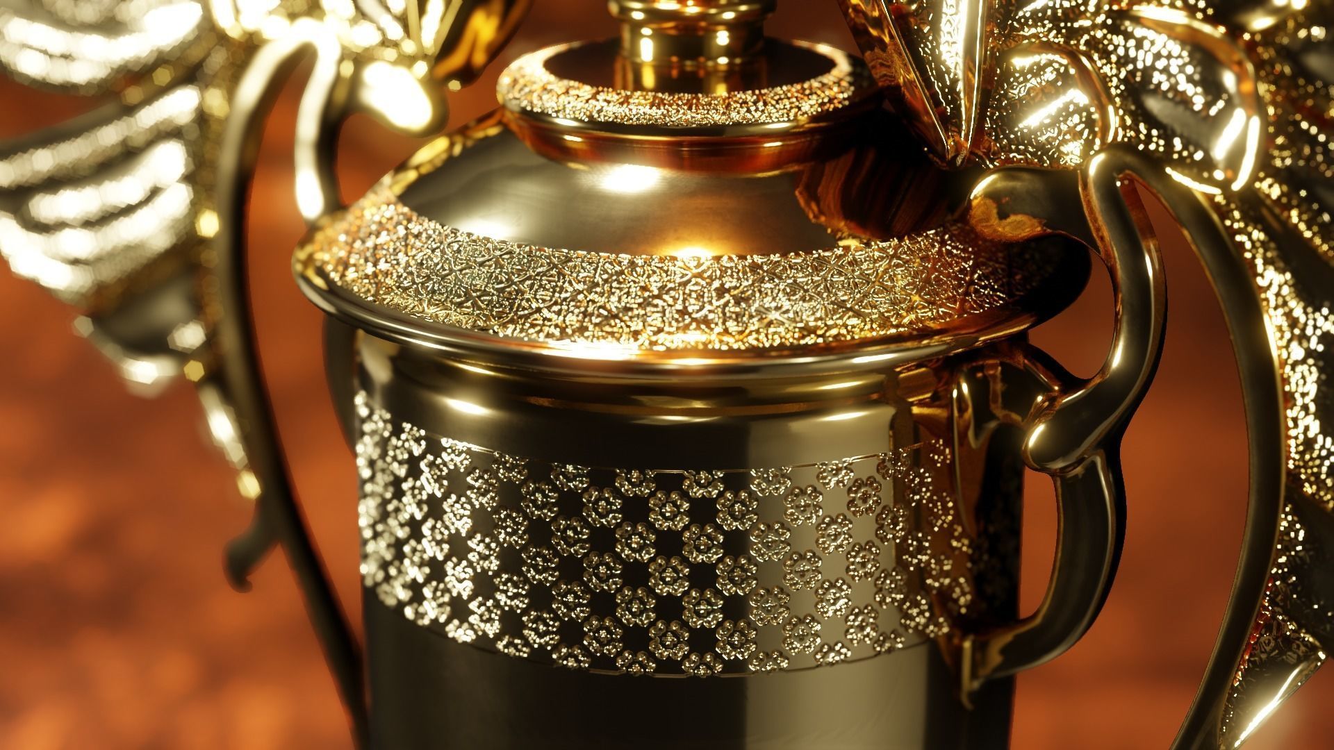 Golden Trophy Wing 3D model | CGTrader