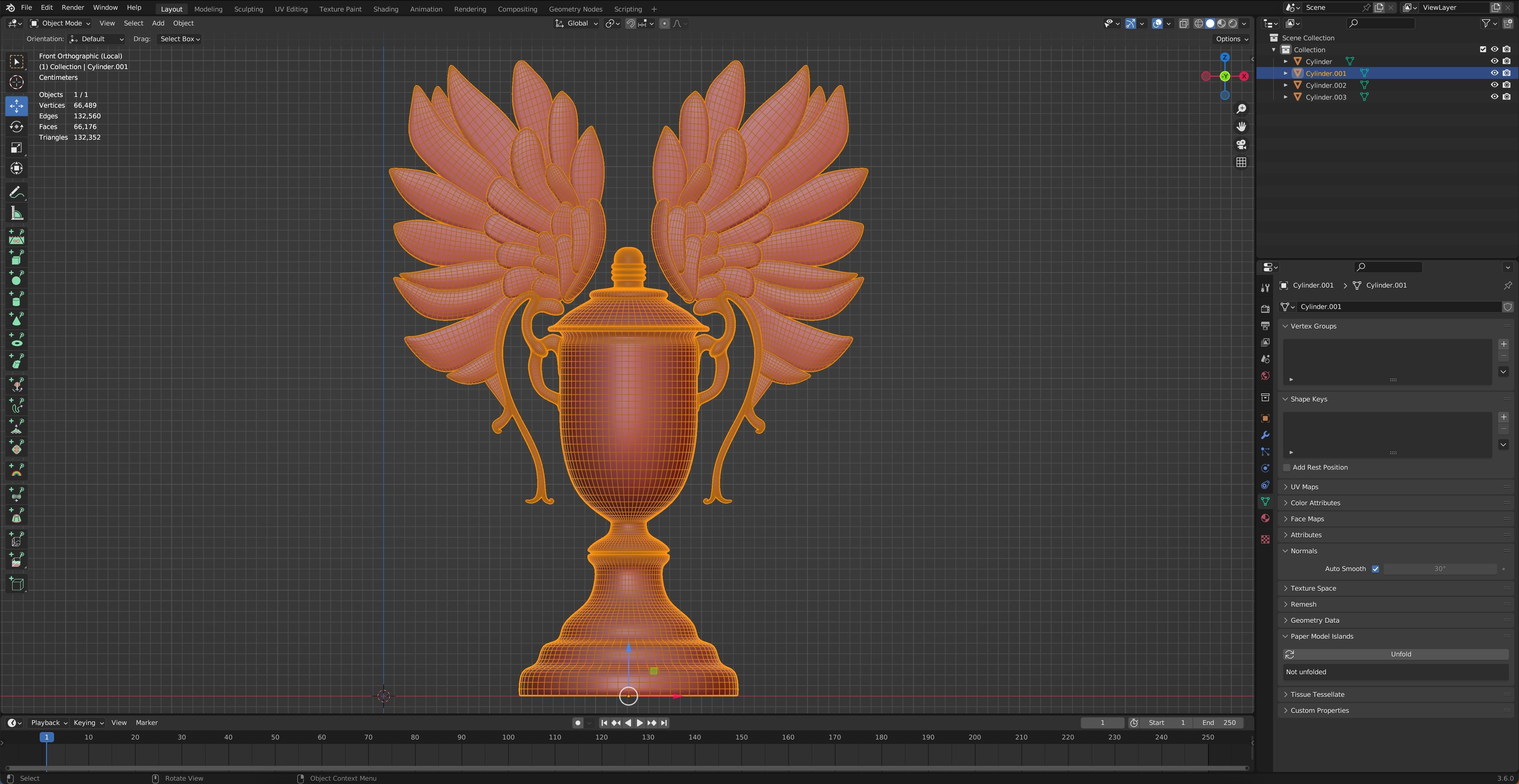 Golden Trophy Wing 3D model | CGTrader