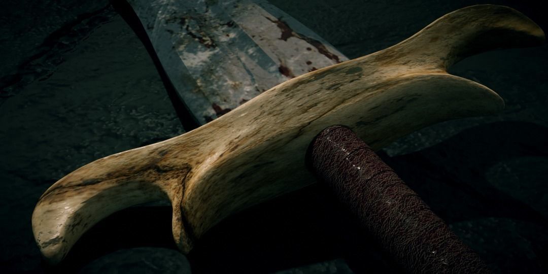 Shortsword with bone hilt free 3D model | CGTrader