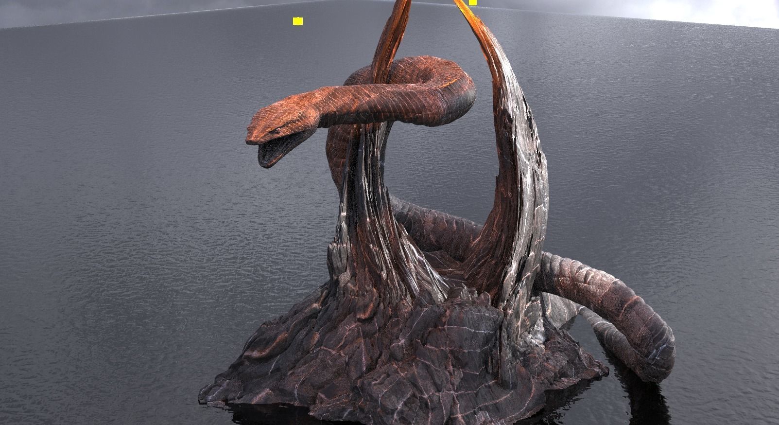 Hells Depths Snake cliffs 2 models 3D model | CGTrader