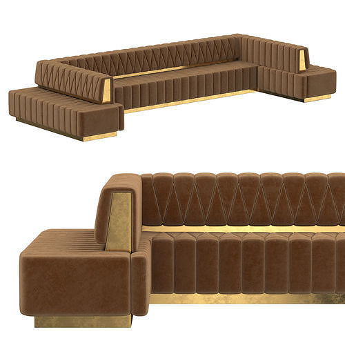 Lobby sofa U 3D model | CGTrader