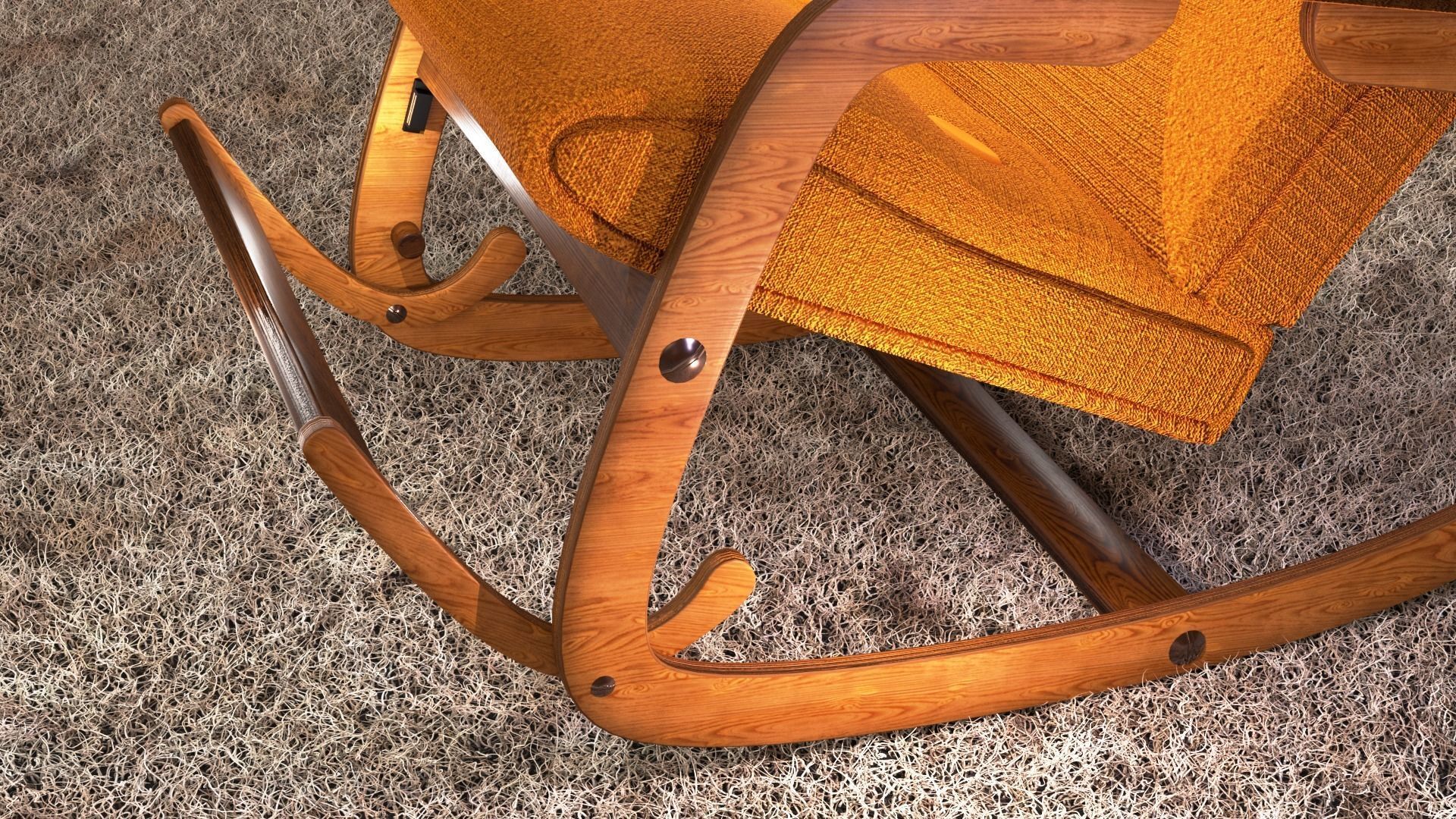 Rocking chair PBR low-poly free VR / AR / low-poly 3D model | CGTrader